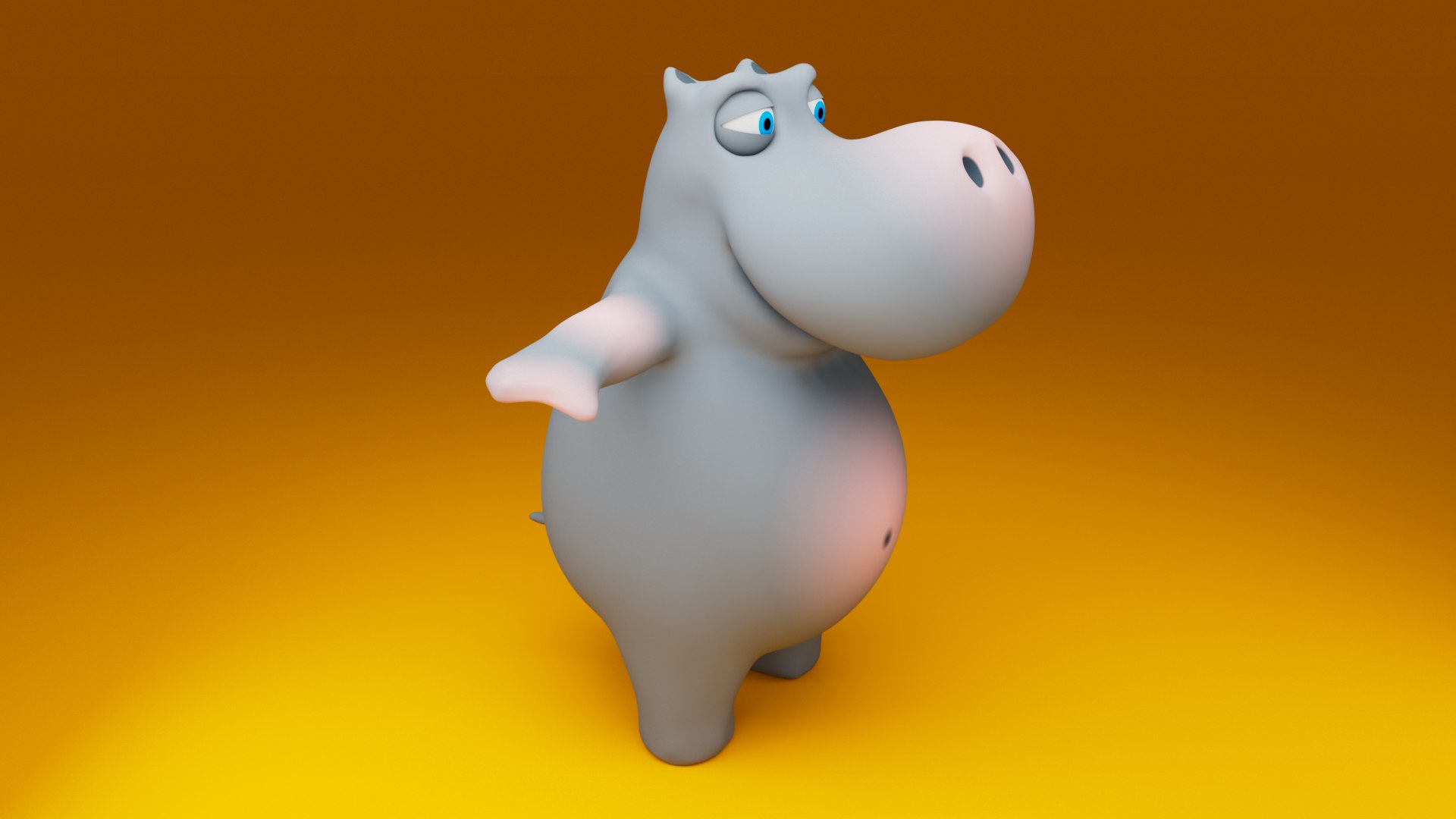Stylized Cartoon Hippopotamus 3D Model 3D - TurboSquid 2200572