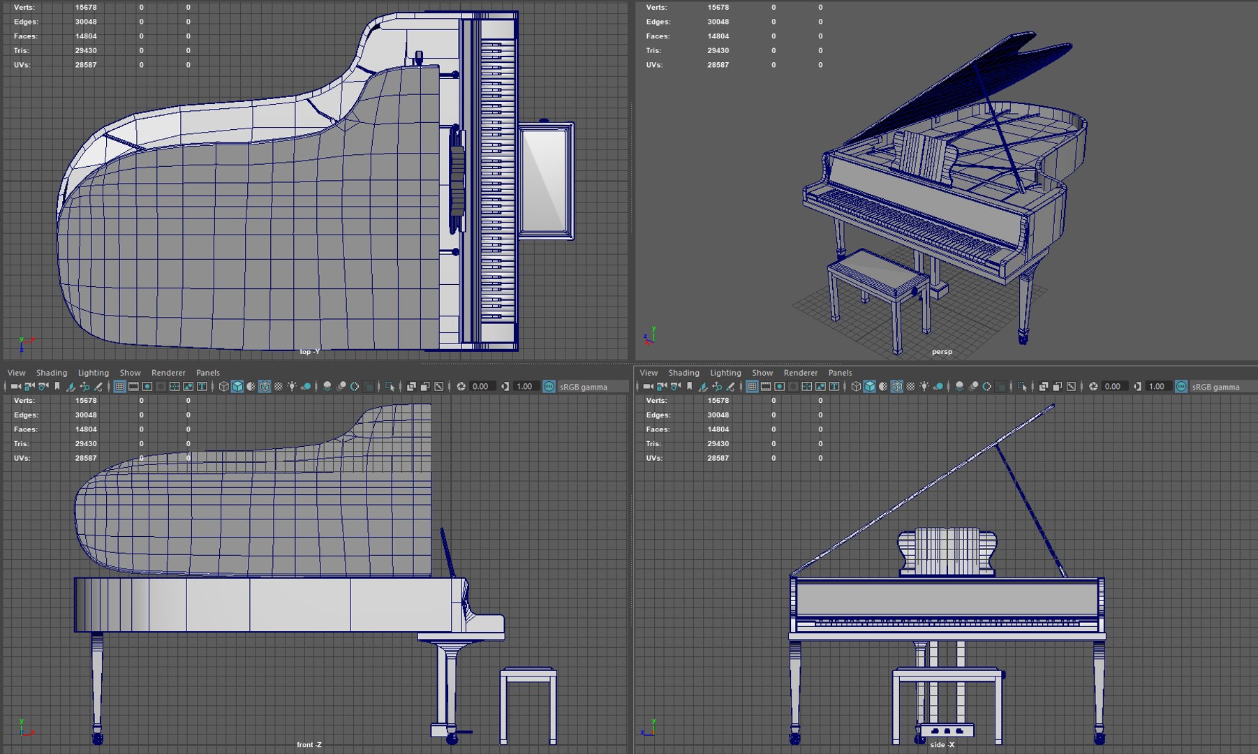 Grand Piano 3D Model - TurboSquid 1785007