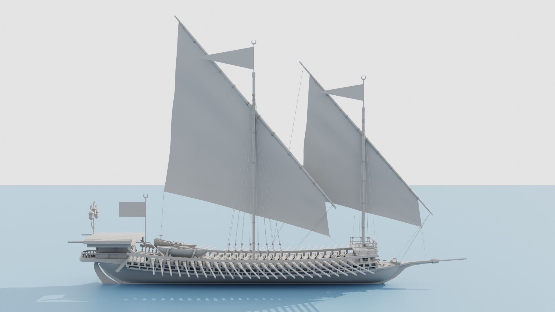 Ottoman Galley 3d Model