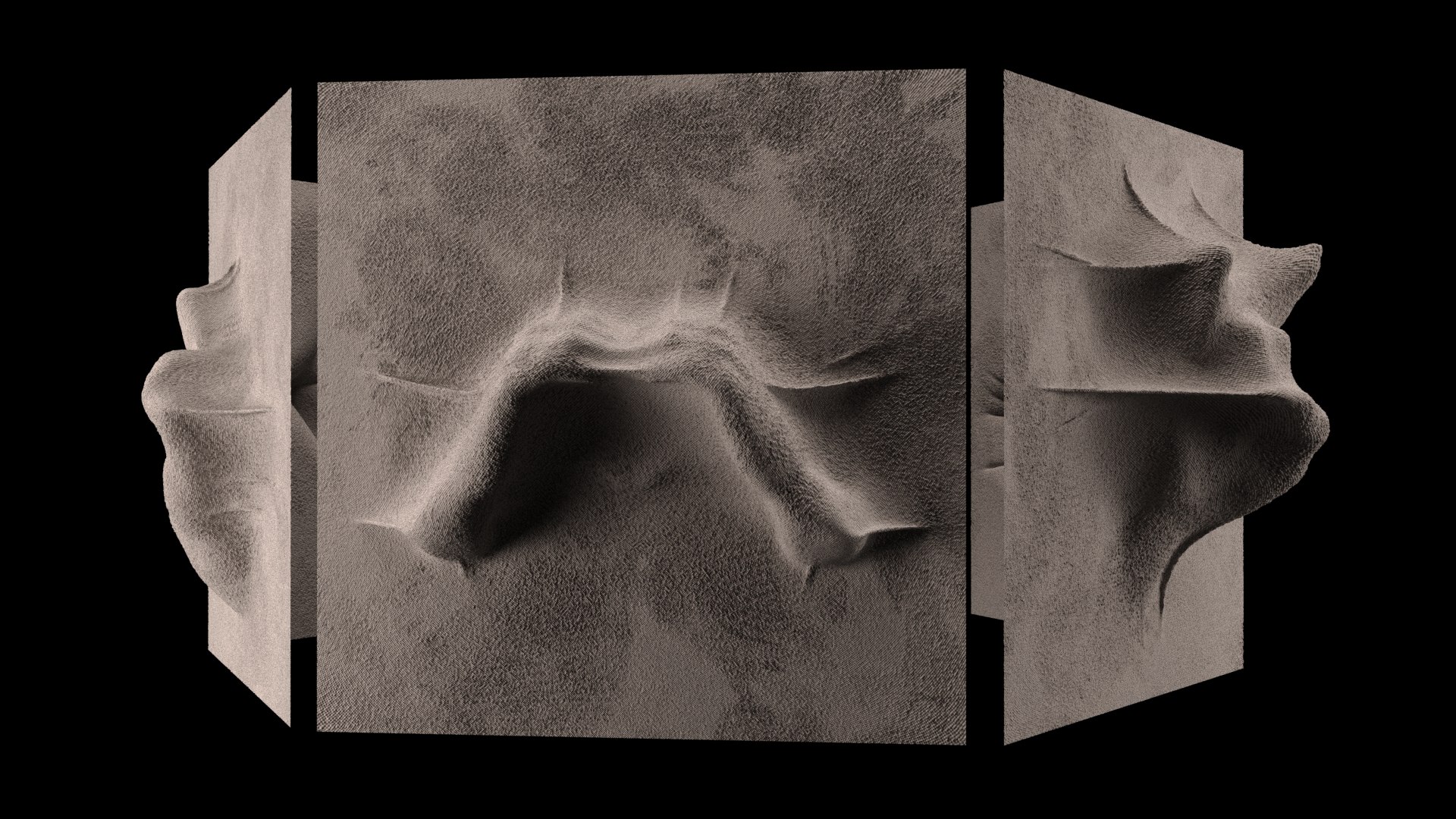 3D Hands pressing through fabric SET and Alpha displace textures ...