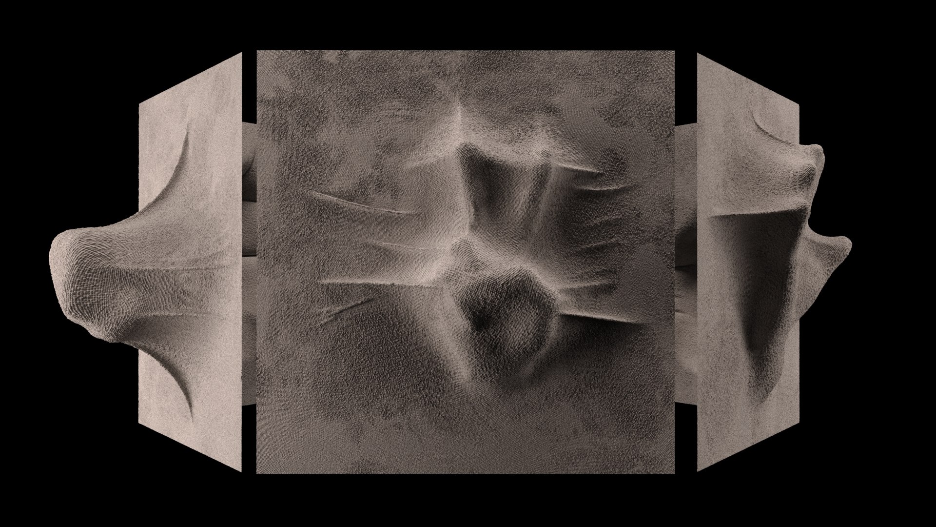 3D Hands pressing through fabric SET and Alpha displace textures ...