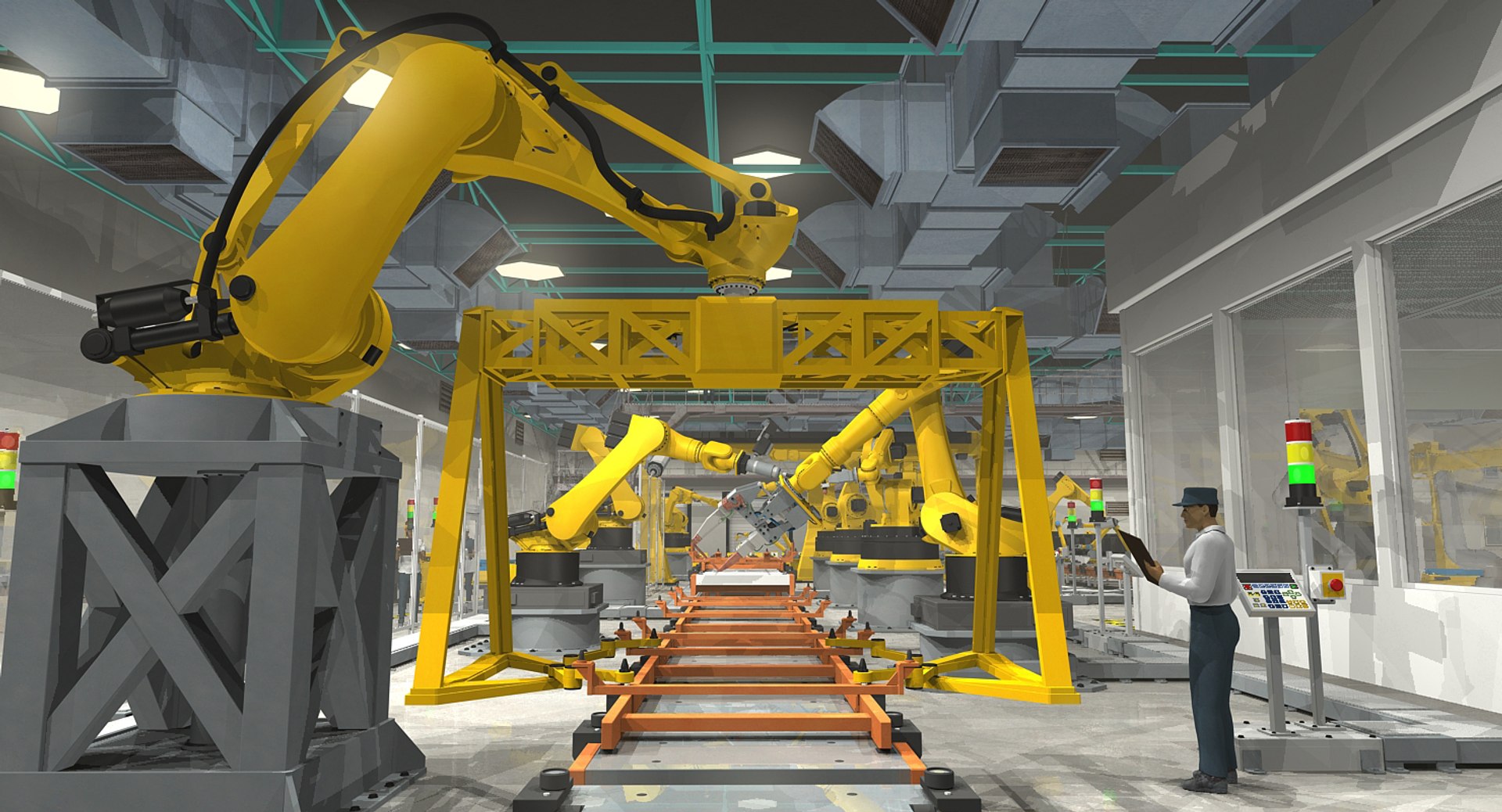 Massive modular robotic industrial 3D model - TurboSquid 1371793