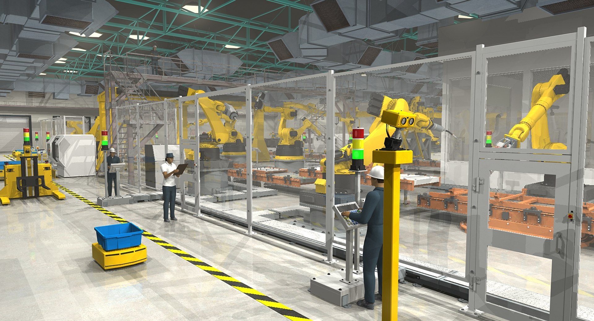 Massive modular robotic industrial 3D model - TurboSquid 1371793