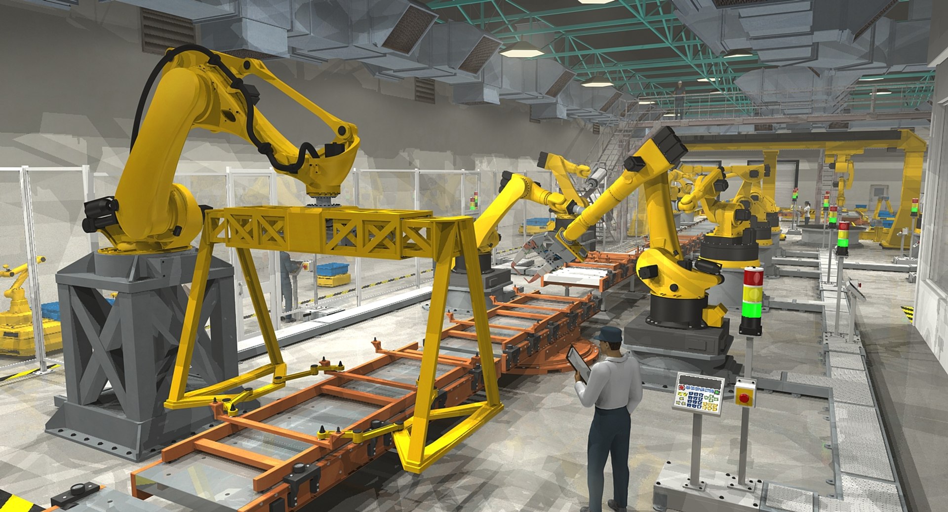 Massive modular robotic industrial 3D model - TurboSquid 1371793