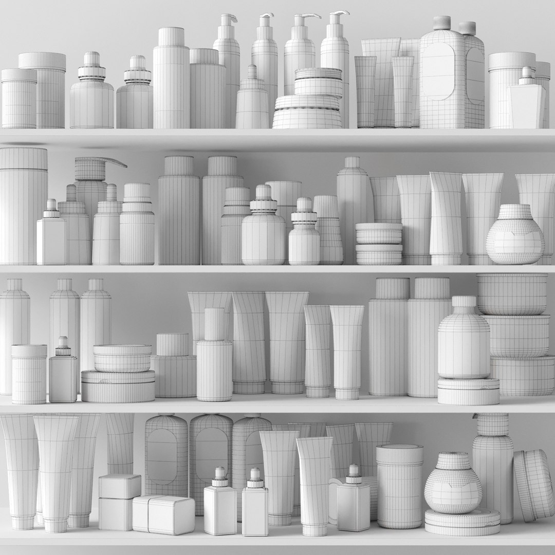 3D Cosmetics Set Model - TurboSquid 1514957