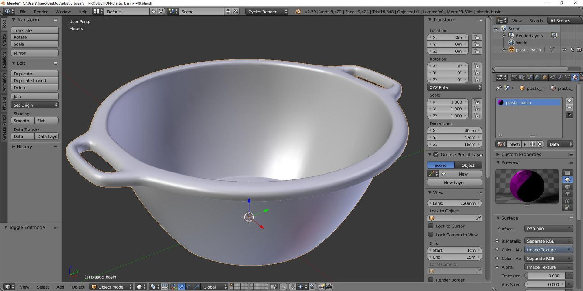 3D Plastic Basin Model - TurboSquid 1642497