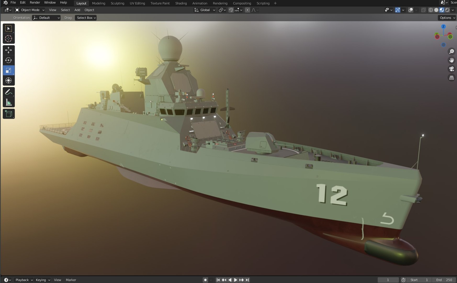 3D Corvette Class Ship - TurboSquid 2018670