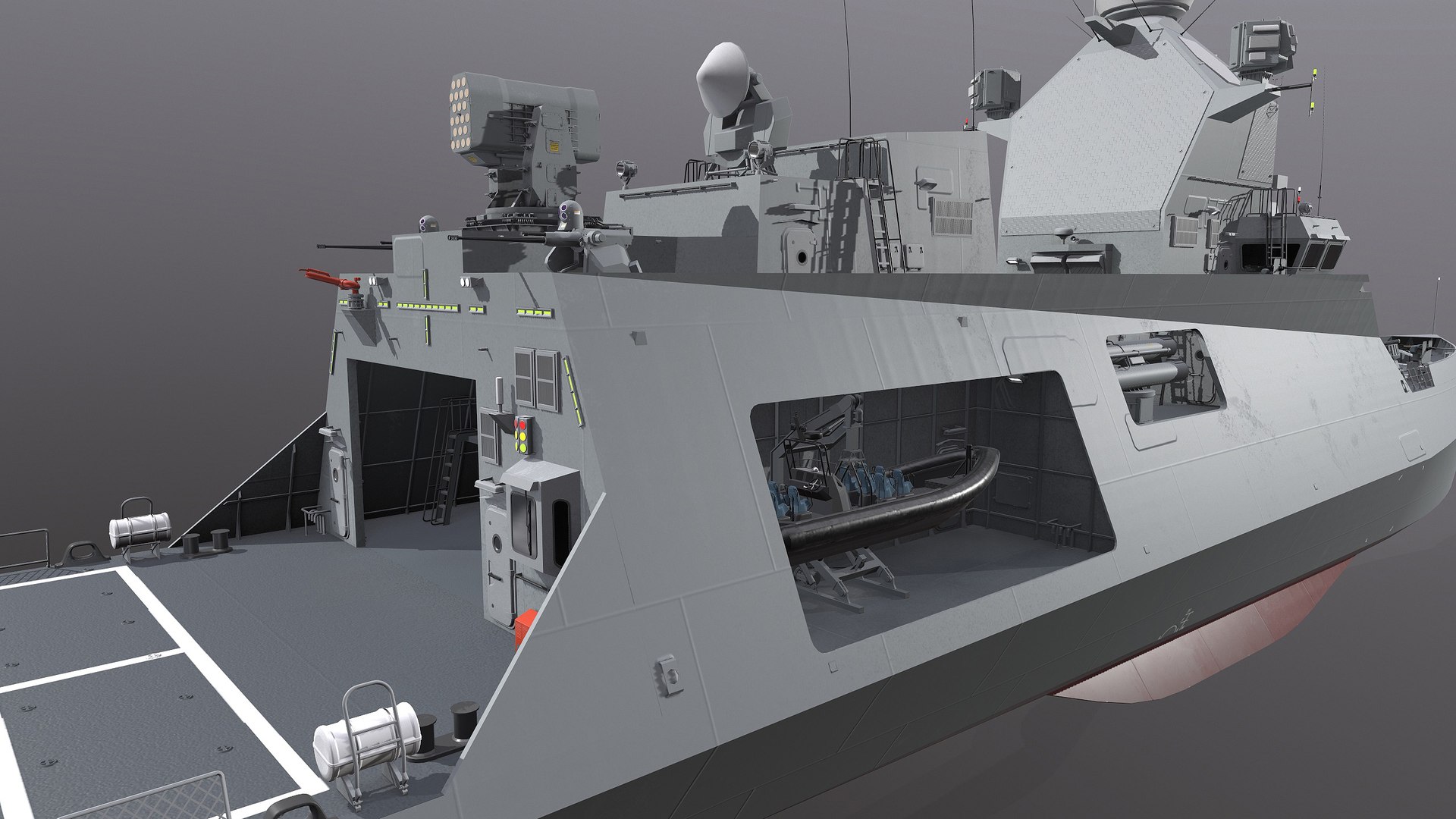 3D Corvette Class Ship - TurboSquid 2018670