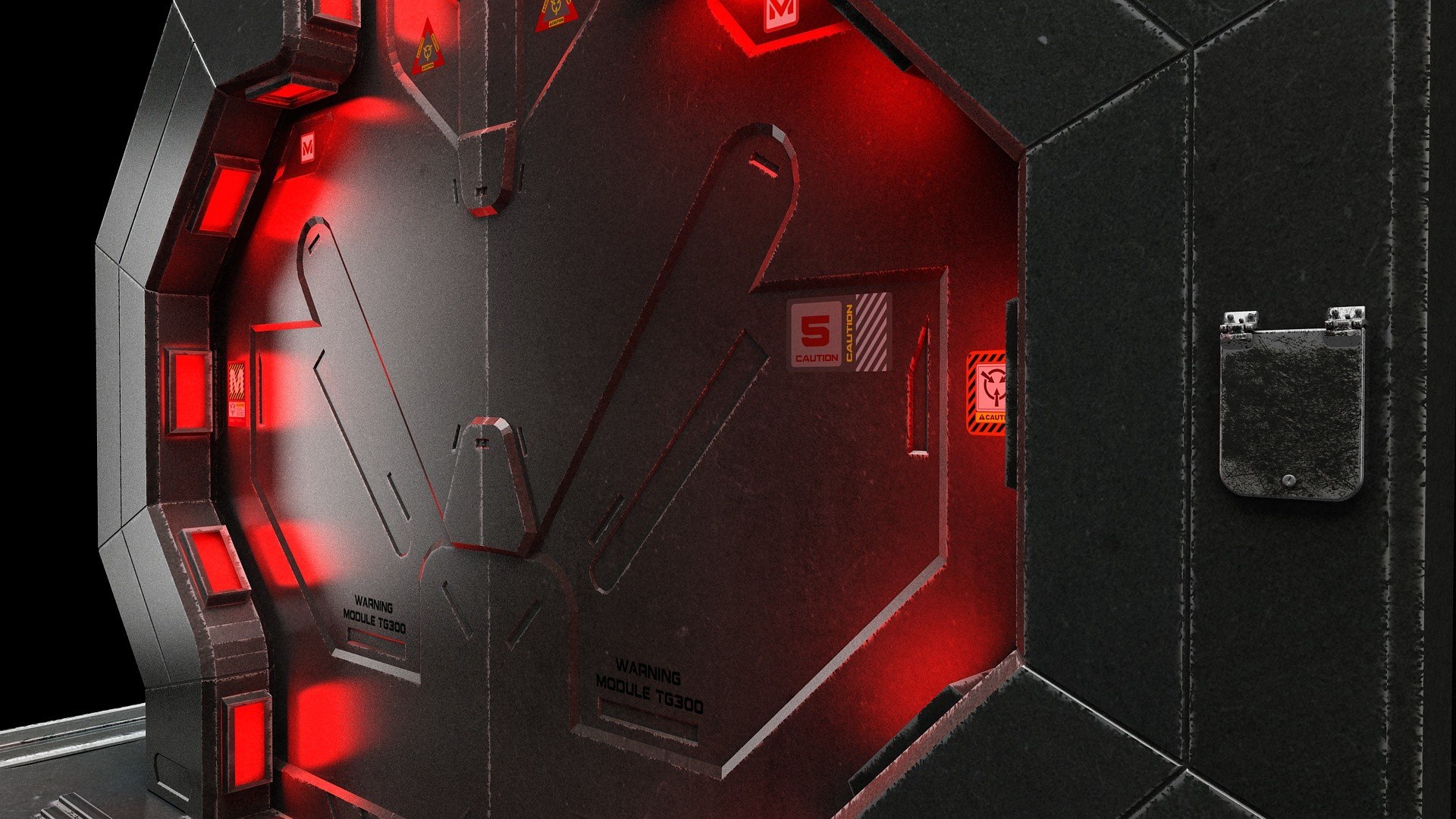 Sci Fi Gate 3d Obj
