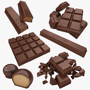 Bundle And Low Poly Chocolate 3D Models For Download | TurboSquid