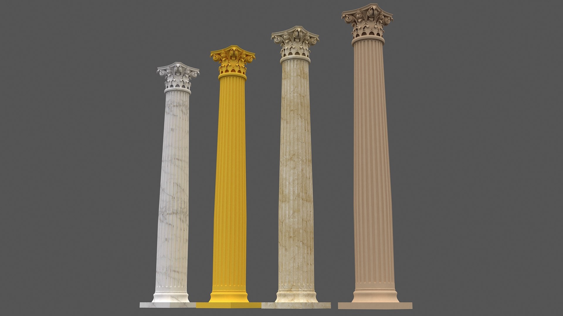 3D Corinthian Column 01 Model - TurboSquid 1837382