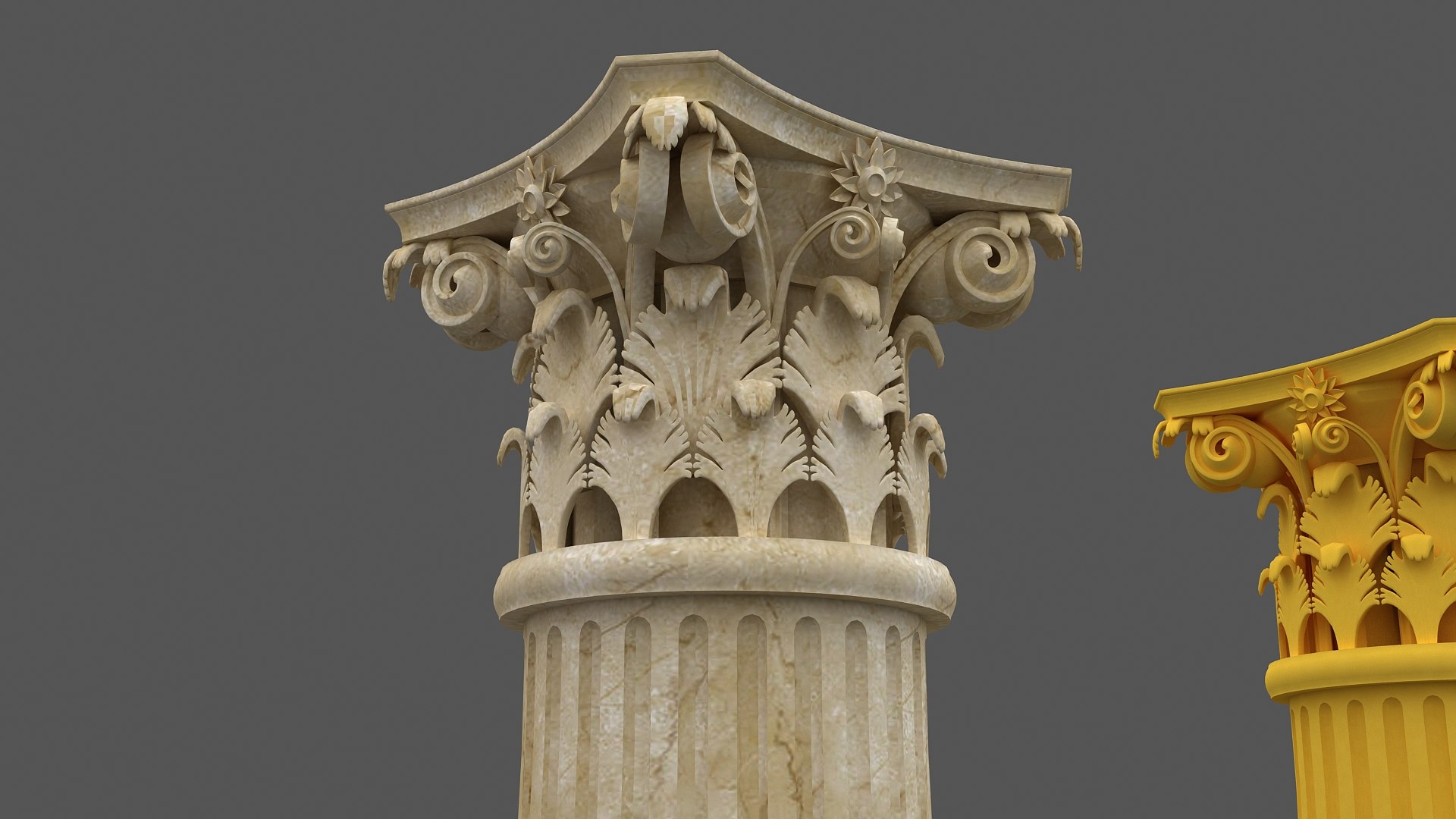 3D Corinthian Column 01 Model - TurboSquid 1837382