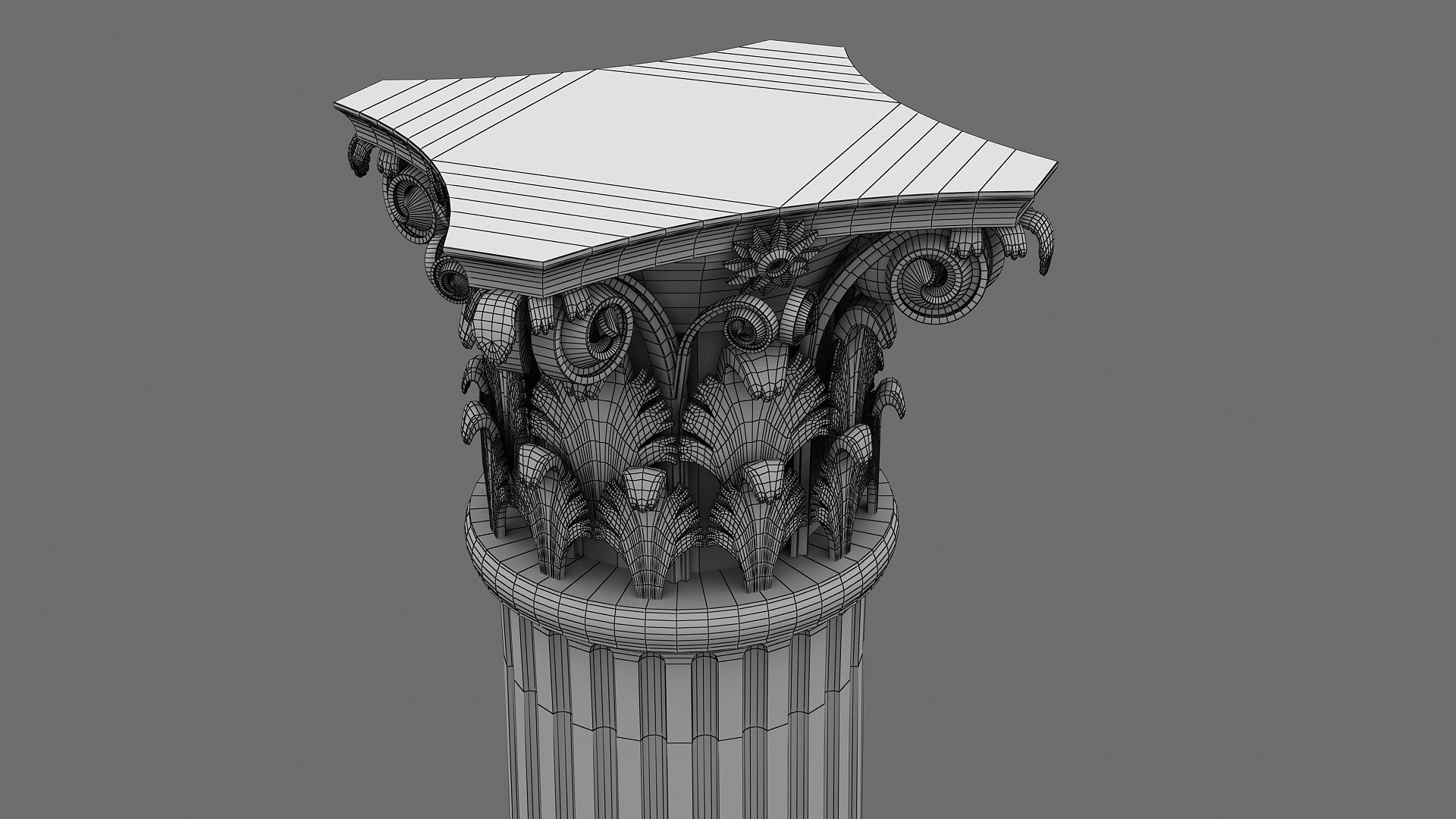 3D Corinthian Column 01 Model - TurboSquid 1837382