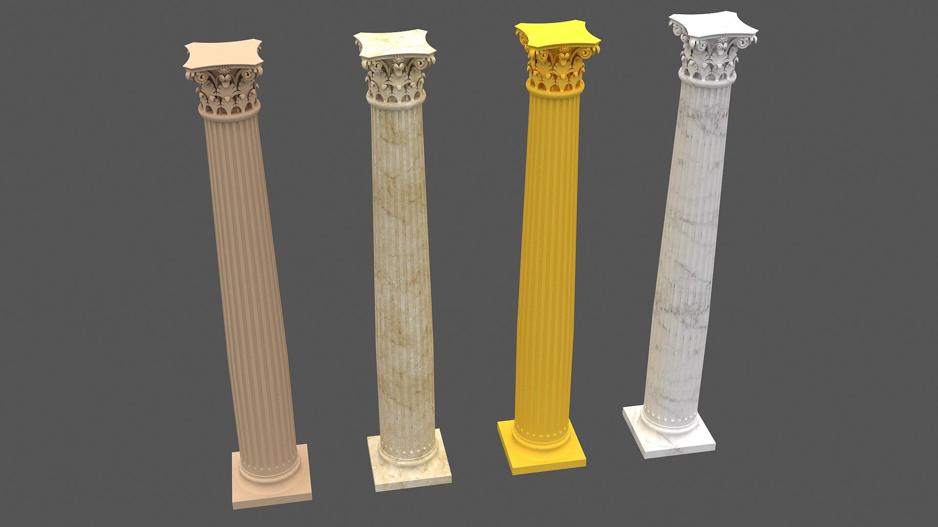 3D Corinthian Column 01 Model - TurboSquid 1837382