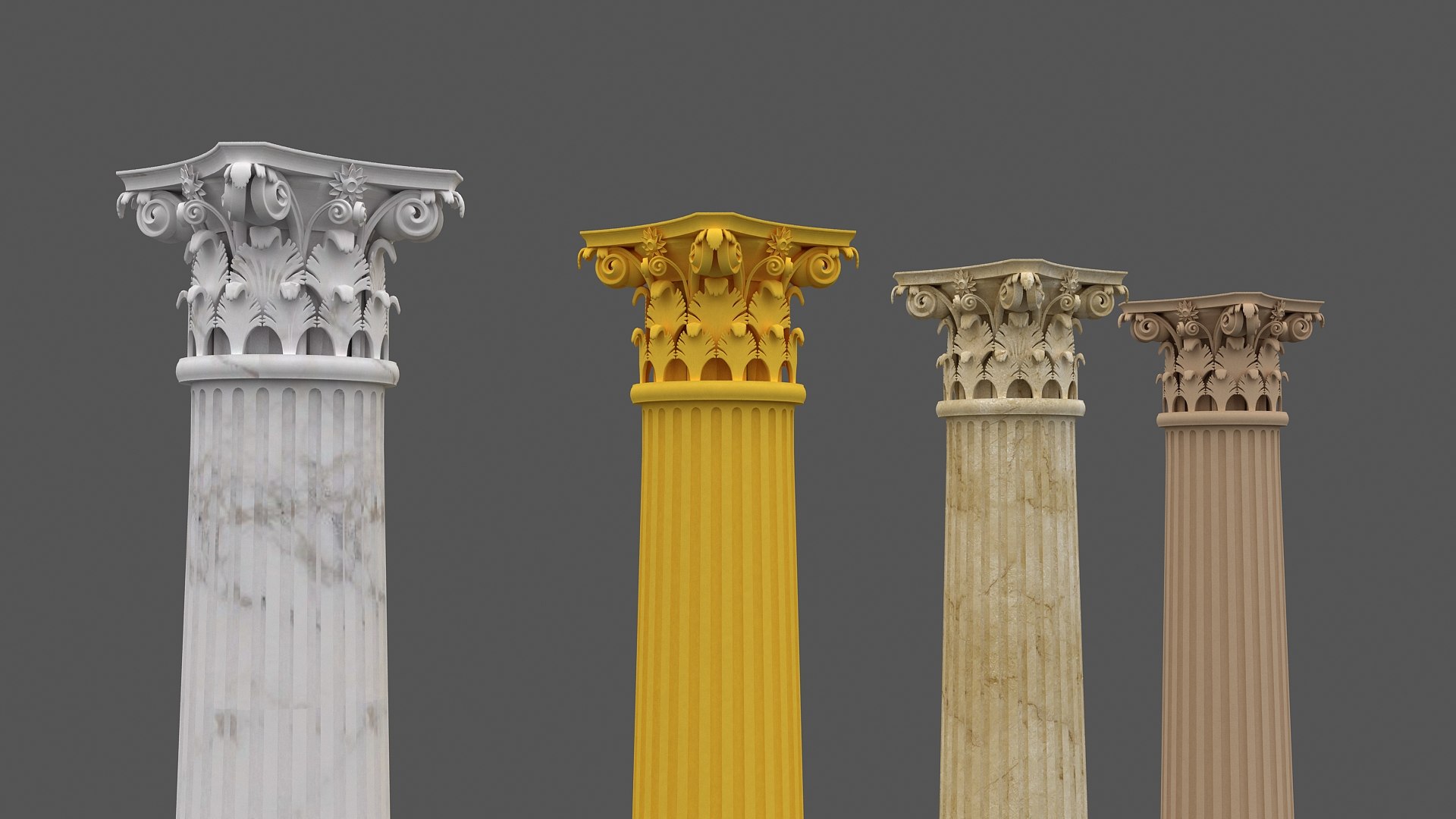 3D Corinthian Column 01 Model - TurboSquid 1837382