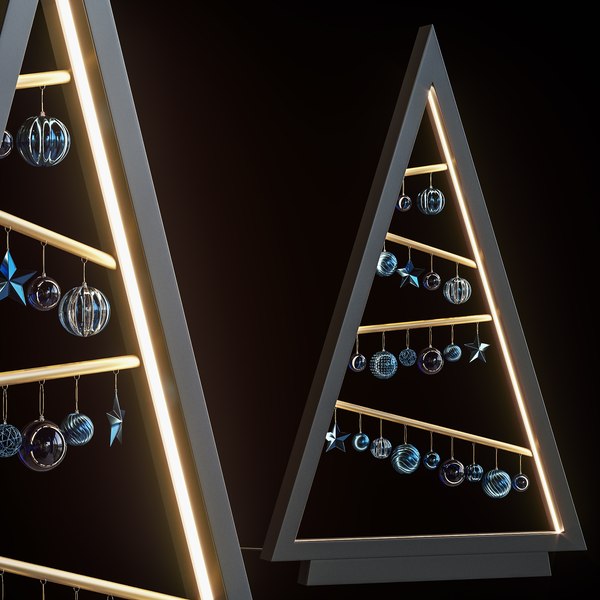 Loft style christmas tree 1300mm model - TurboSquid 1979357