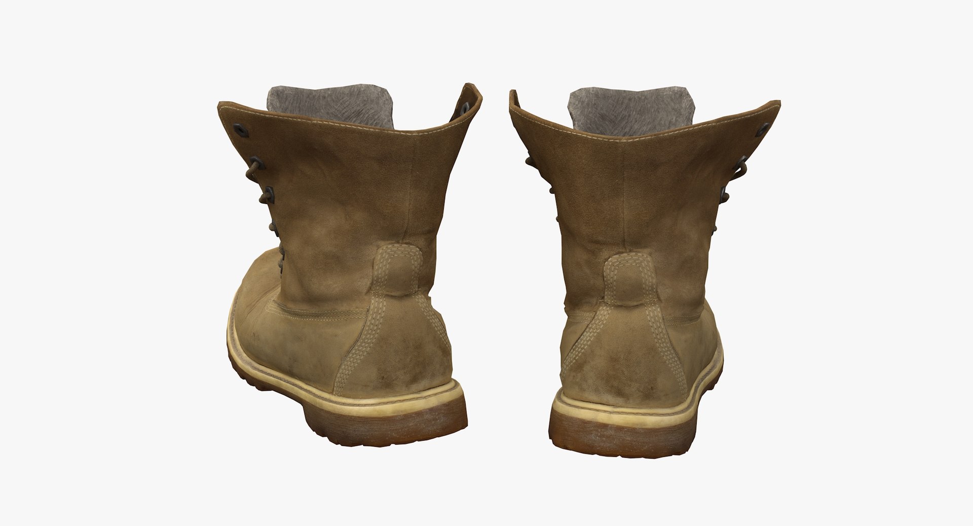 3D Old Suede Boots Model - TurboSquid 2064259