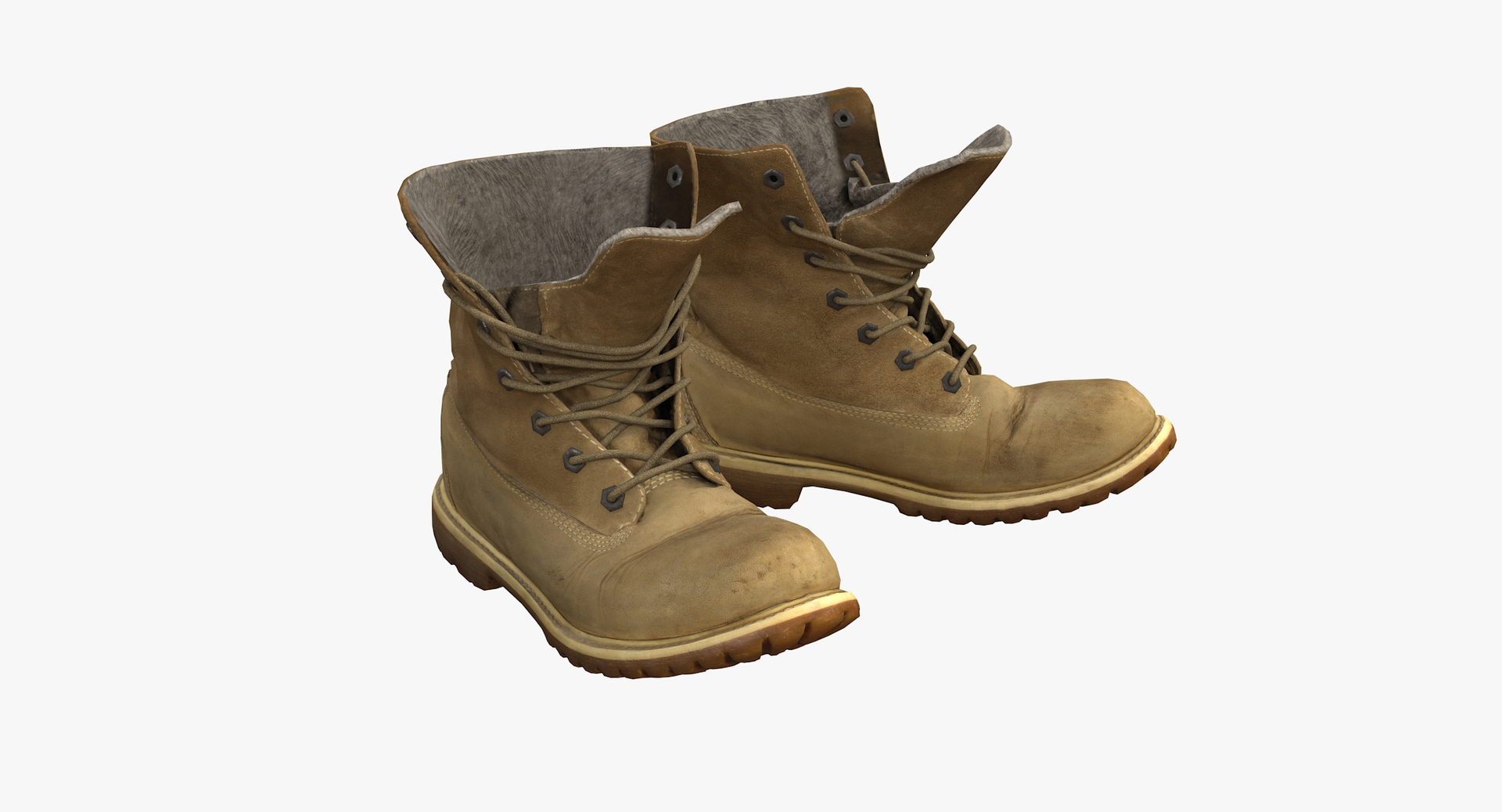 3D Old Suede Boots model - TurboSquid 2064259