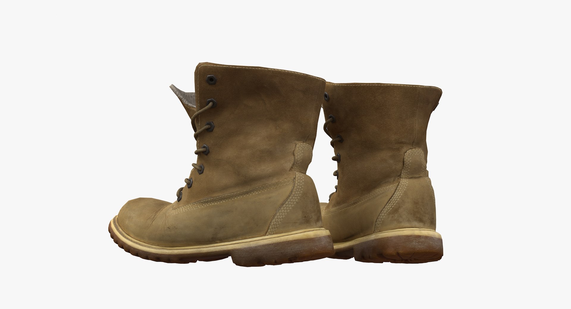 3D Old Suede Boots model - TurboSquid 2064259