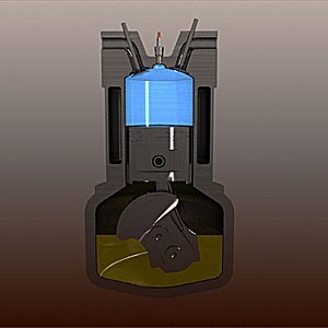 3d model 2 stroke car engine
