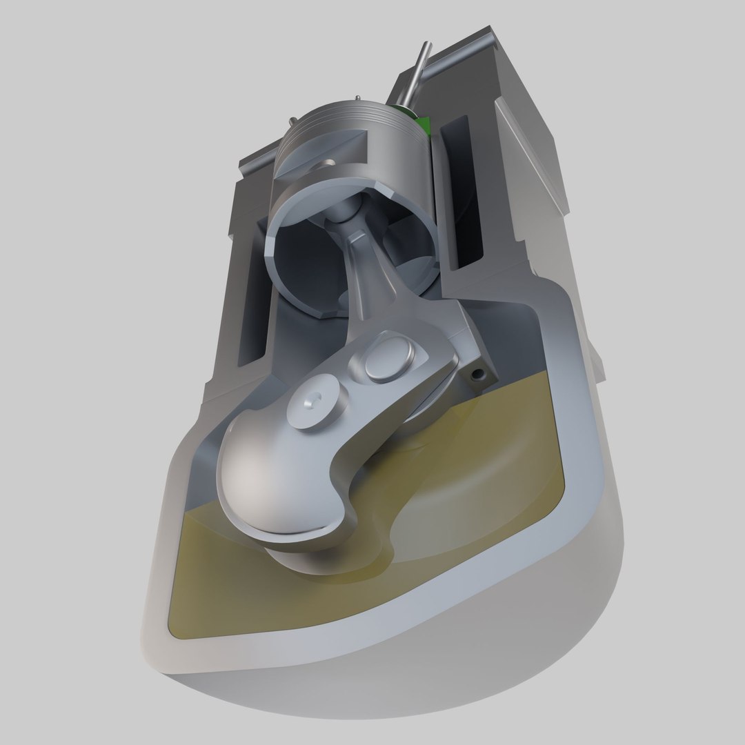 4 Stroke Car Engine 3d Model