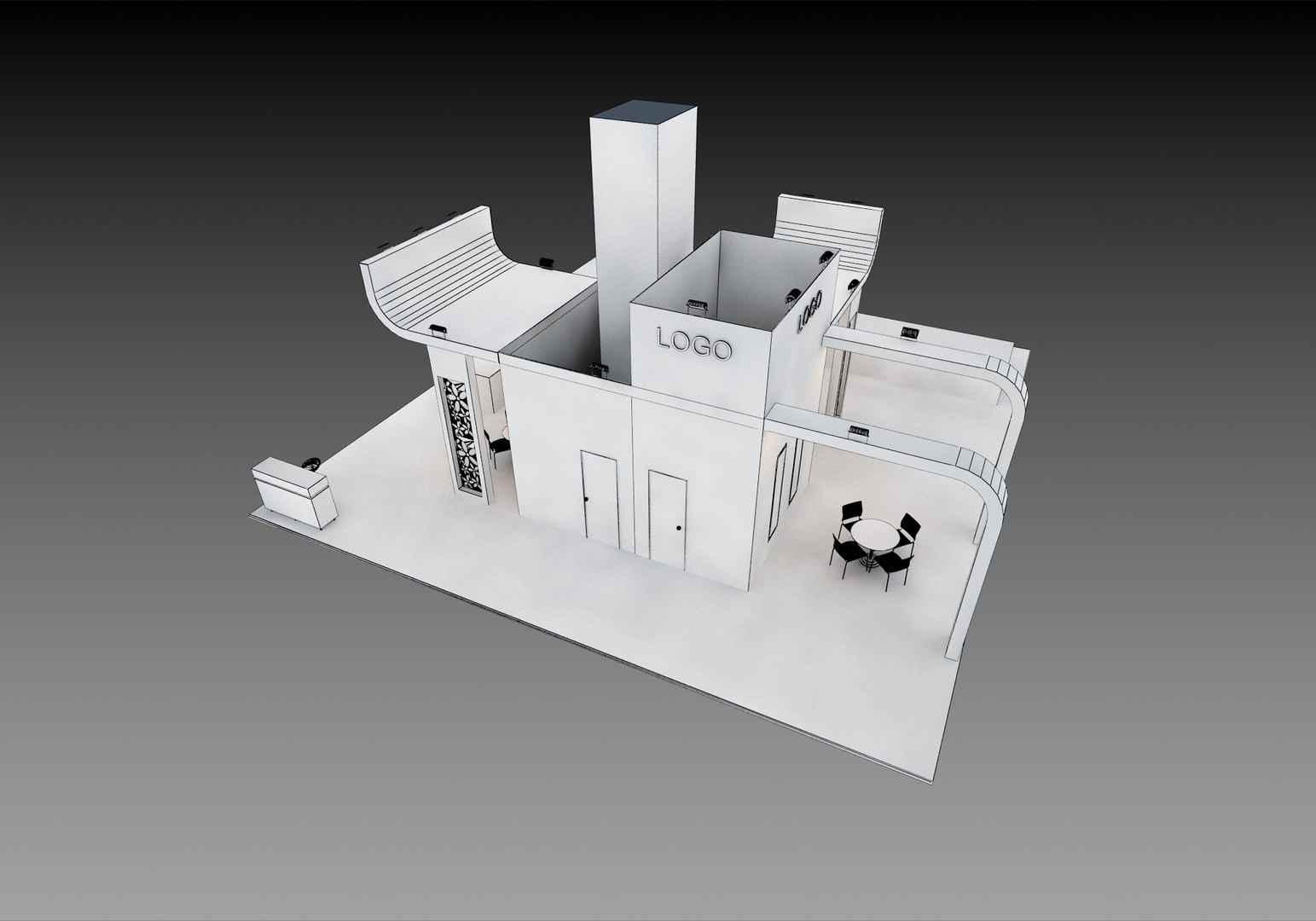 3D Exhibition Stand Model - TurboSquid 2083165