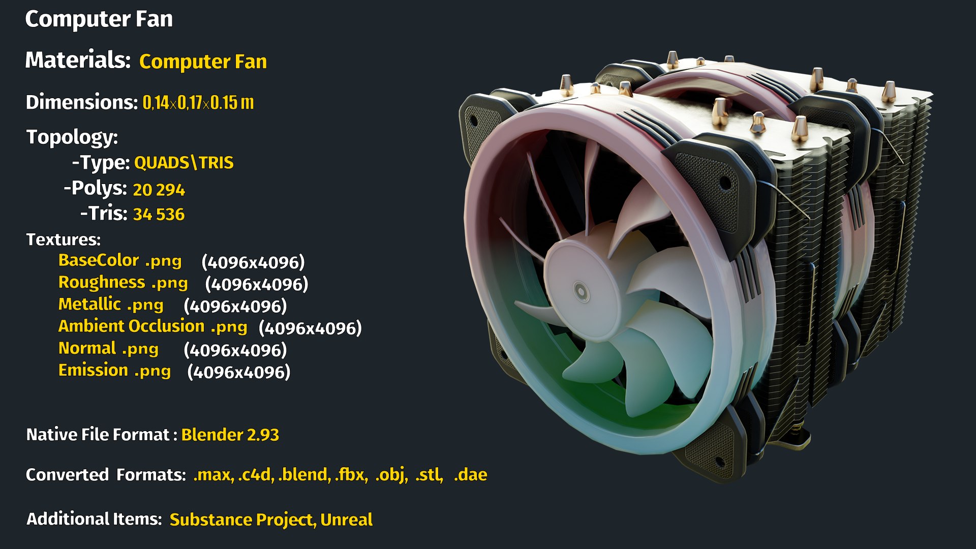 3D Computer Fan - TurboSquid 1757715