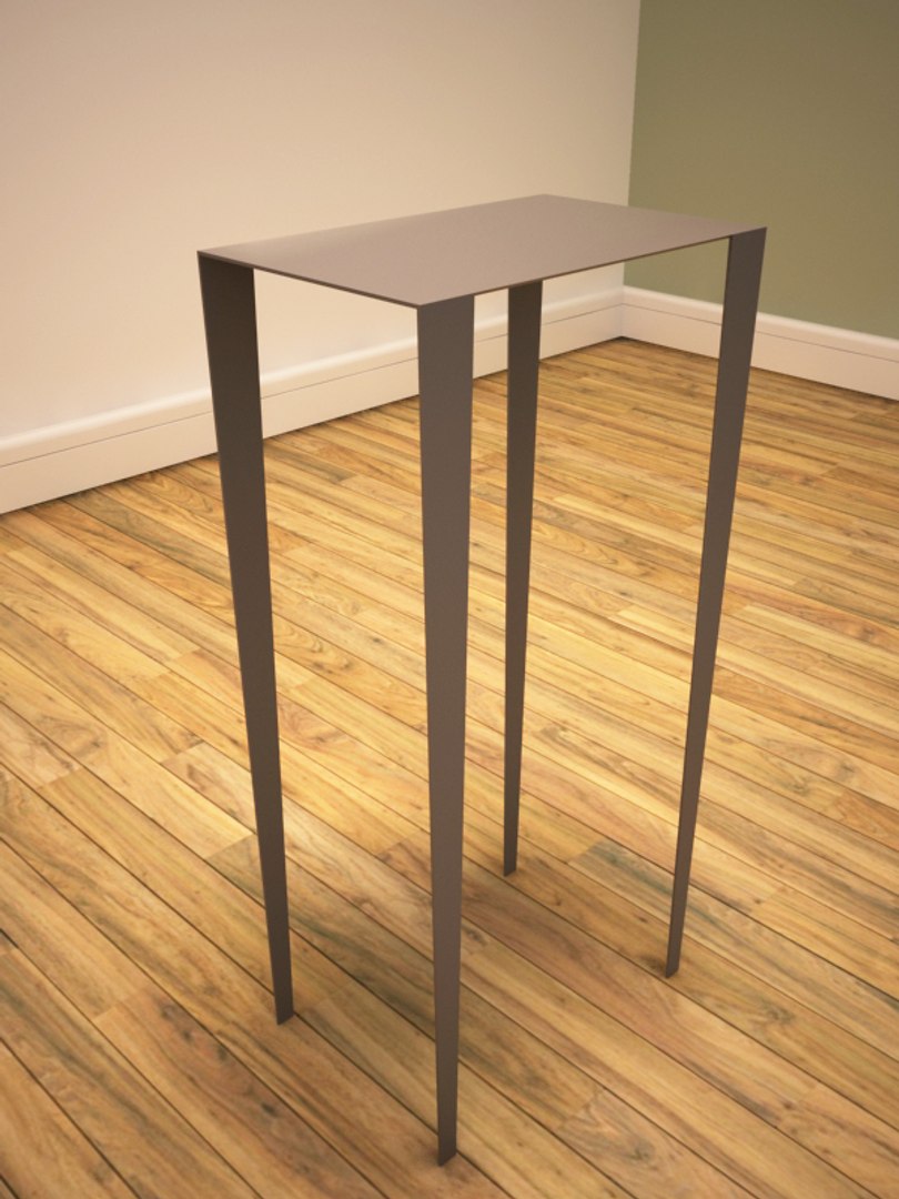 3d model contemporary metal table