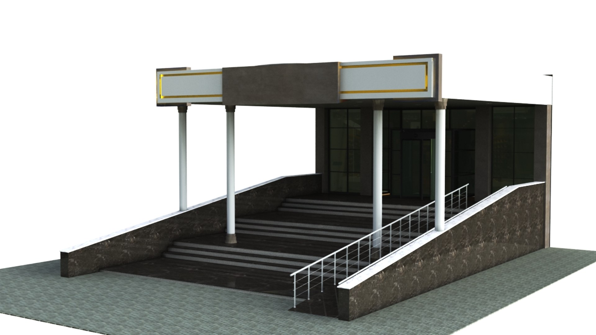 Entry building 3D model - TurboSquid 1210841