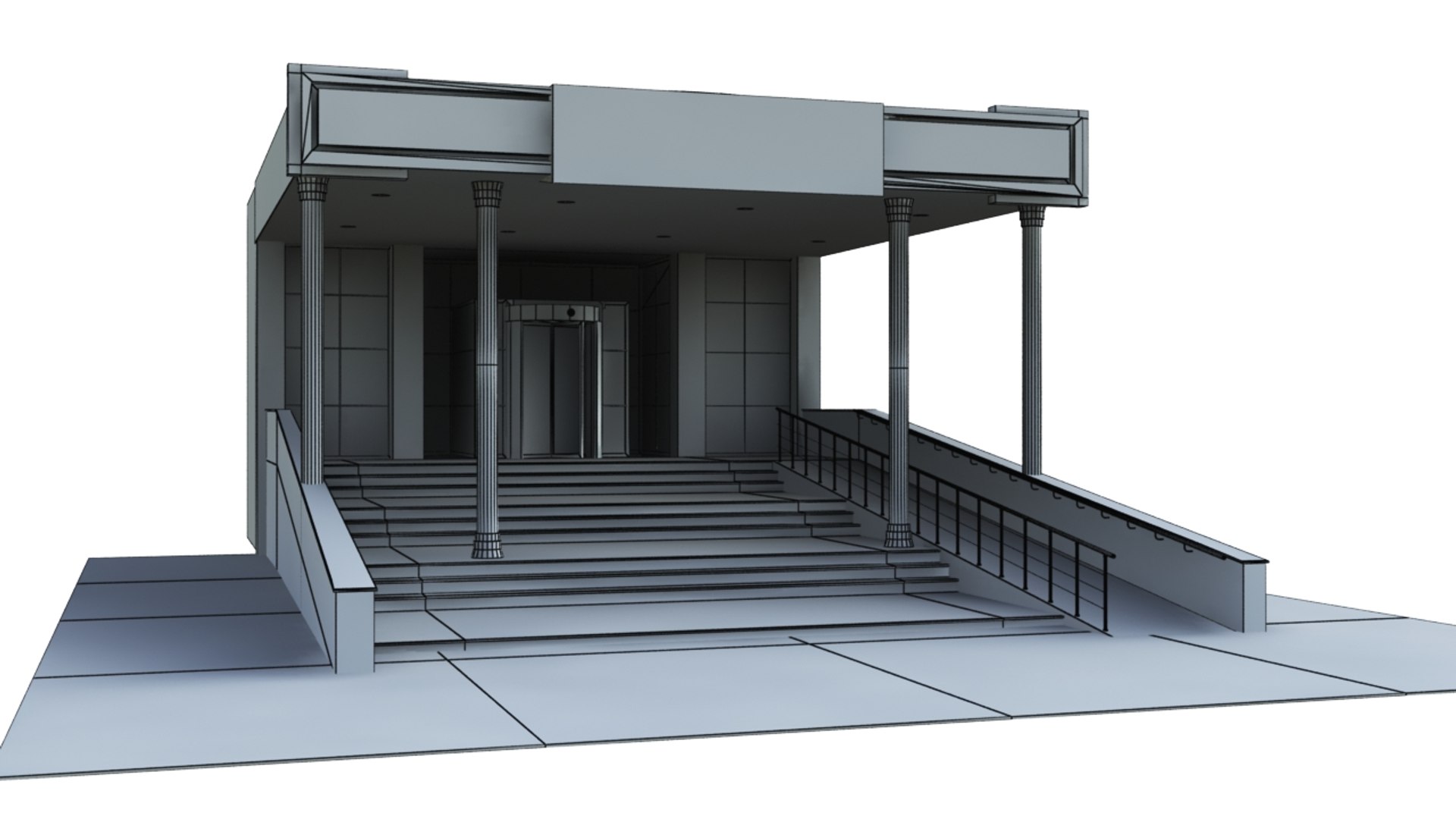 Entry building 3D model - TurboSquid 1210841