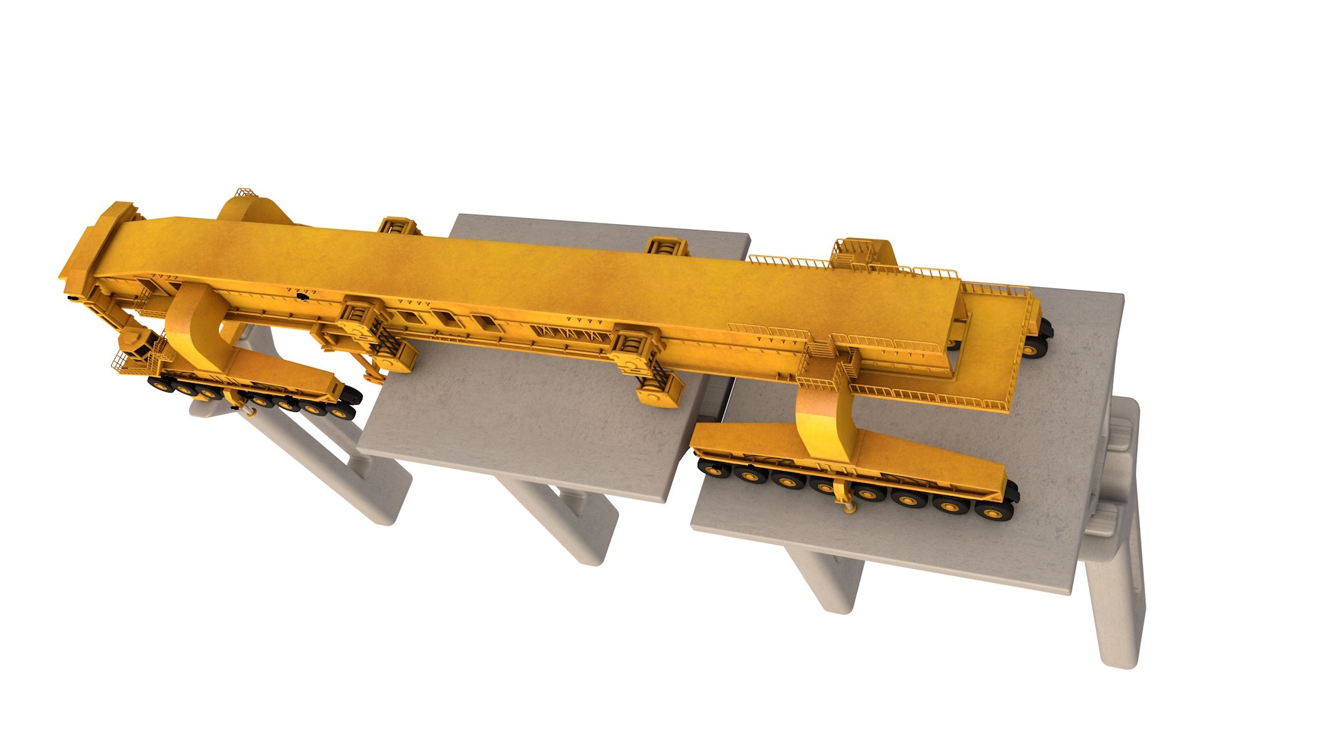 Bridge Girder Erection Machine 3D model - TurboSquid 2174070