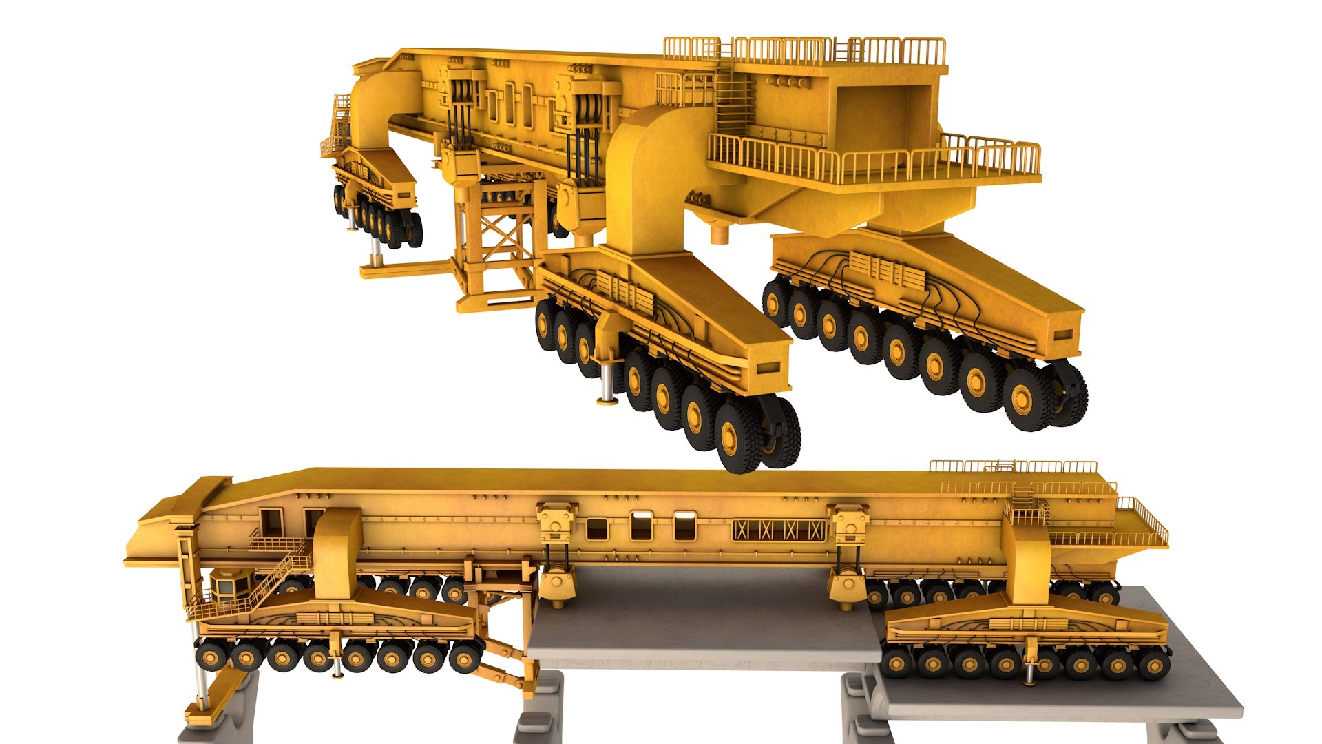 Bridge Girder Erection Machine 3D model - TurboSquid 2174070