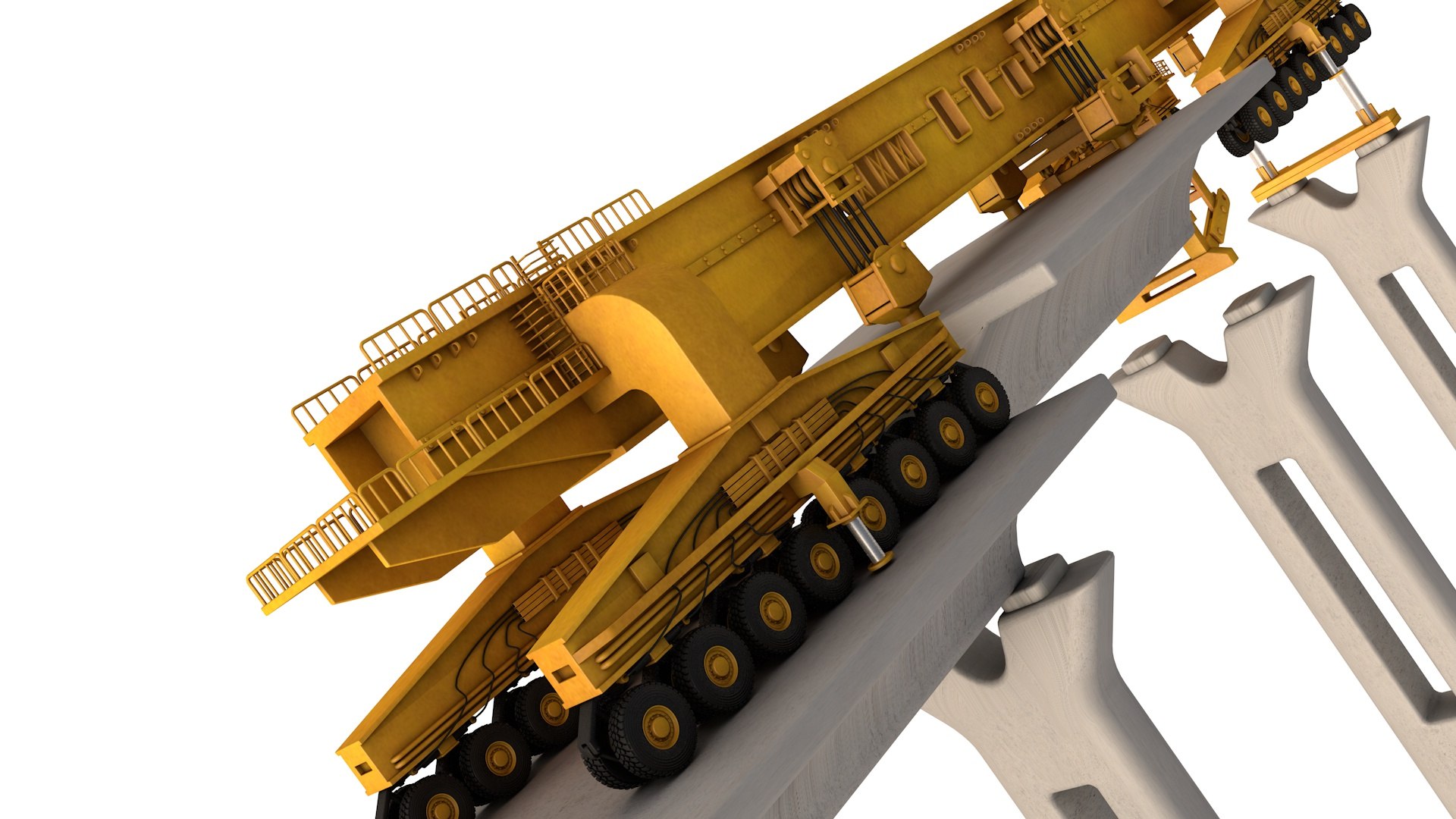 Bridge Girder Erection Machine 3D model - TurboSquid 2174070