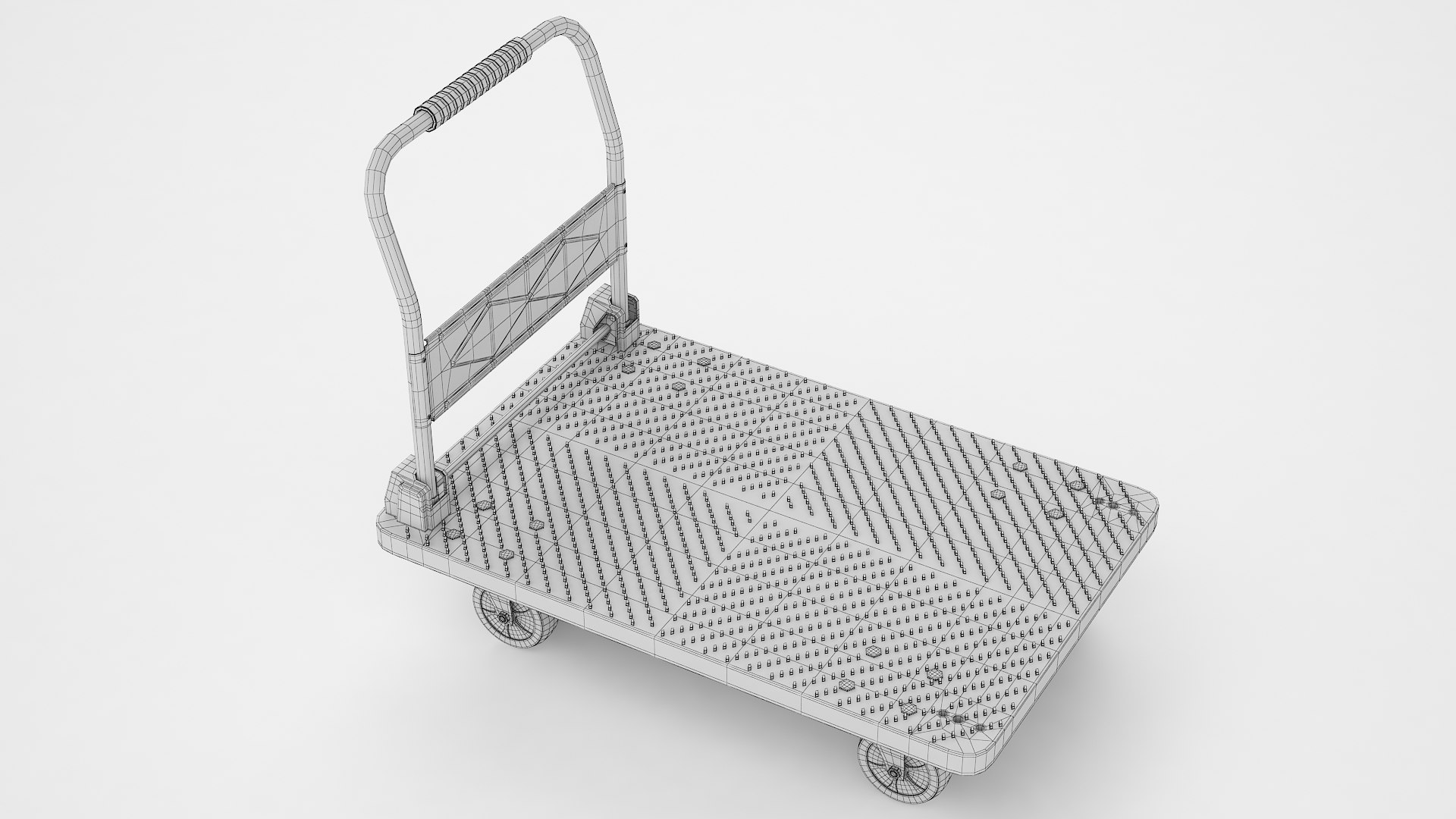 3D Model Platform Truck Push Cart Dolly 02 - TurboSquid 2211492