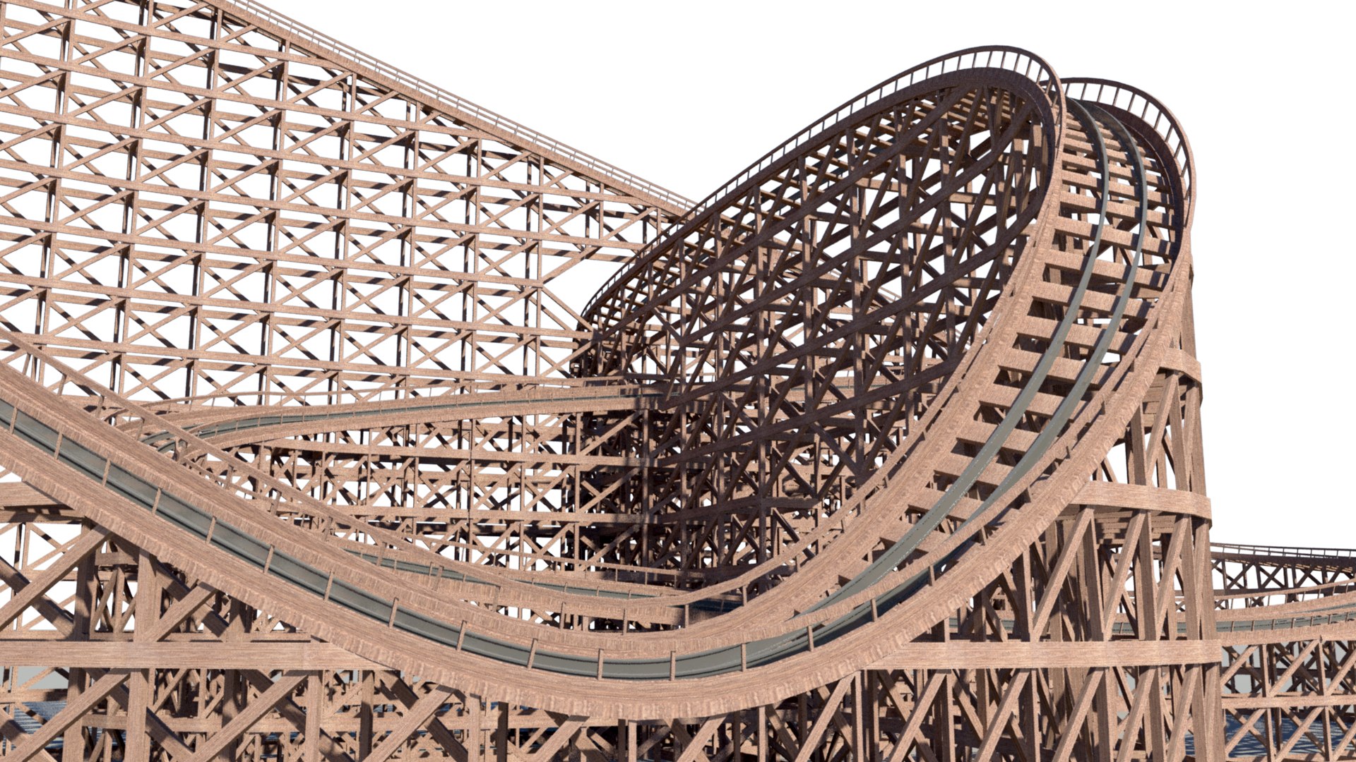 wooden style roller coaster max