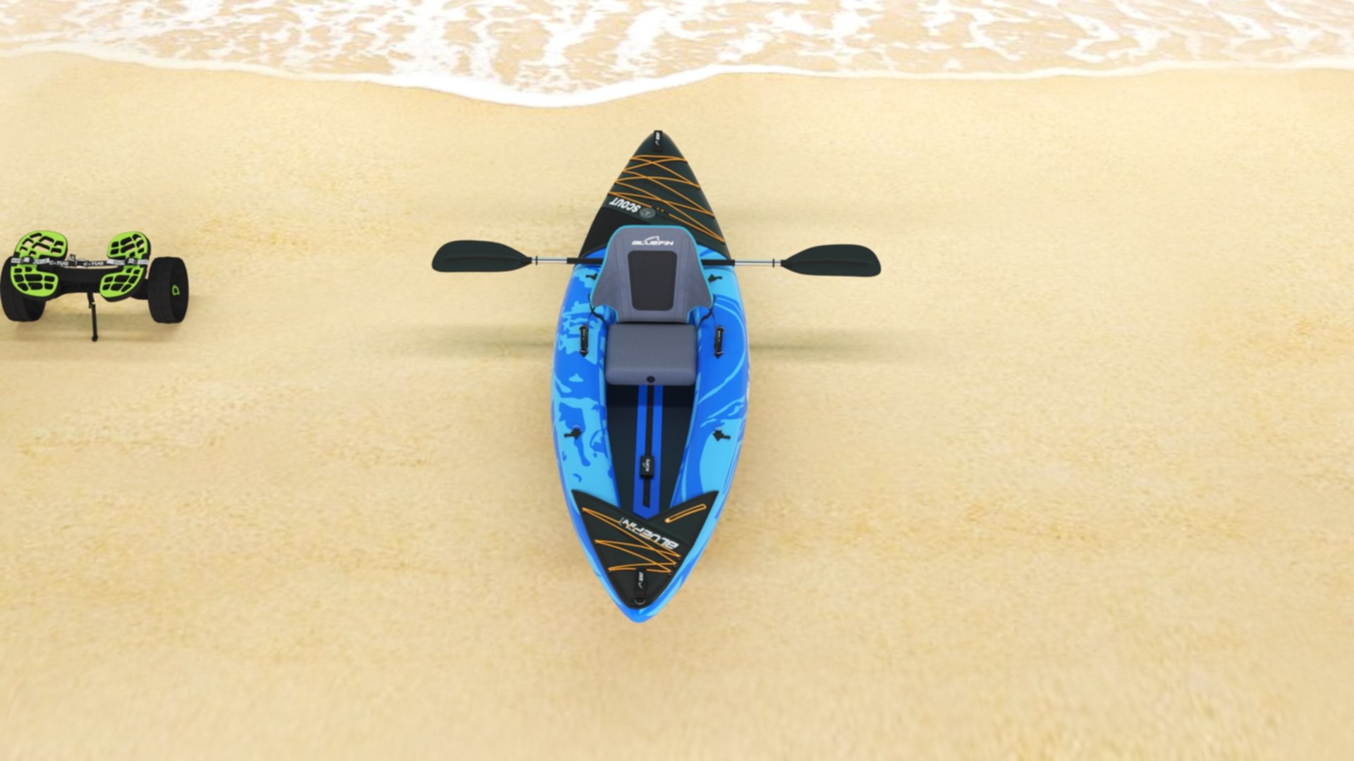 Premium Bluefin Ranger Scout Inflatable Kayak 3D Model - TurboSquid 2376850