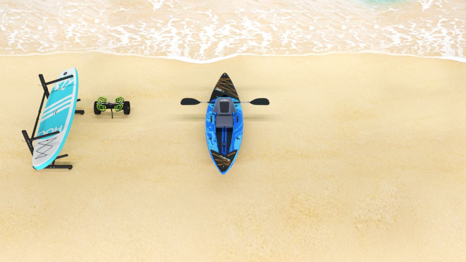 Premium Bluefin Ranger Scout Inflatable Kayak 3D Model - TurboSquid 2376850