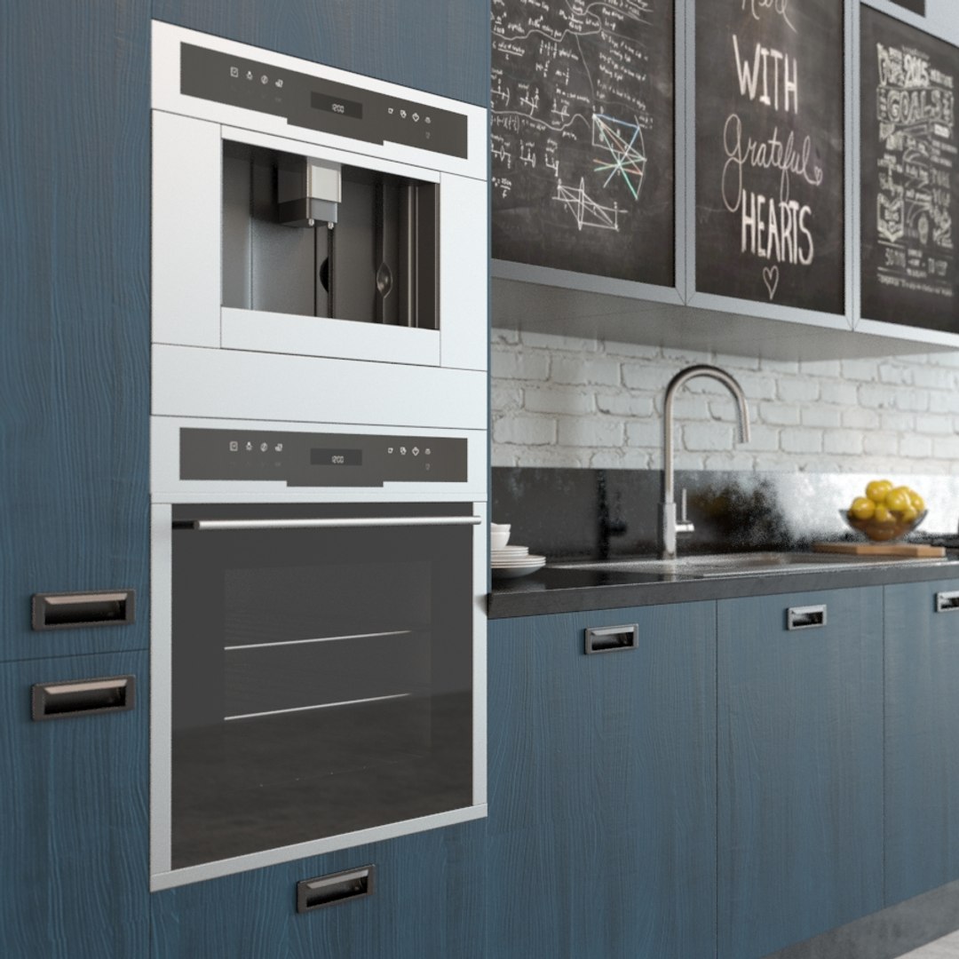 3d Scavolini Diesel Kitchen Blue Model