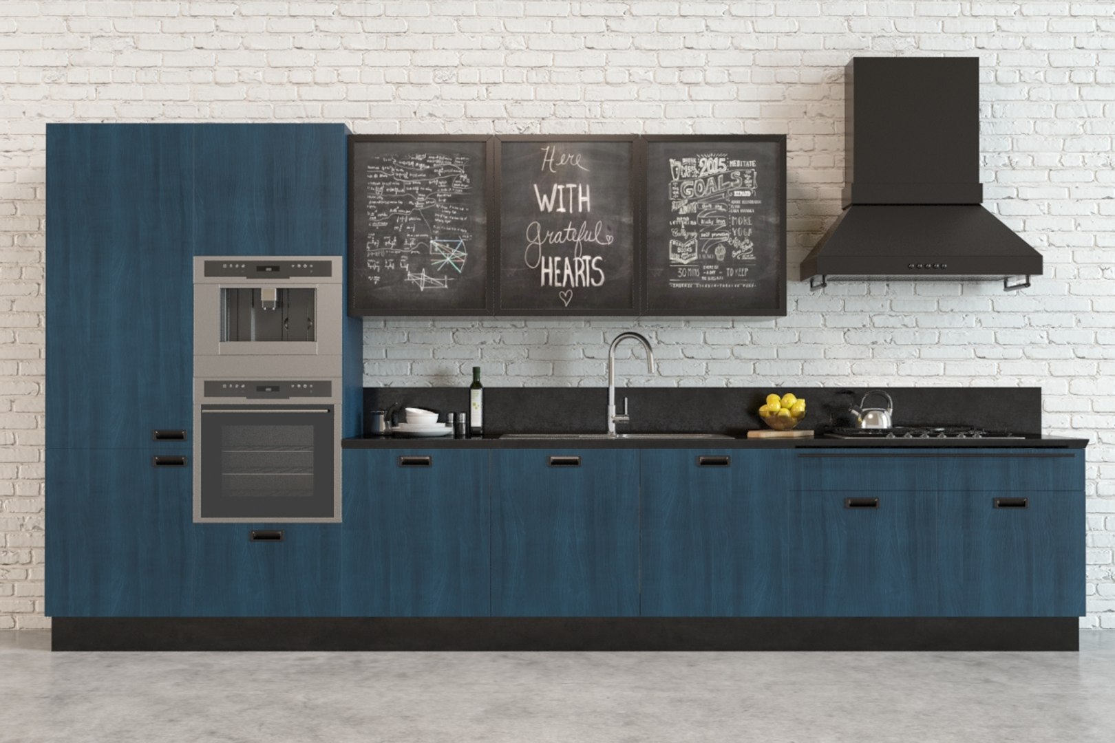 3d Scavolini Diesel Kitchen Blue Model