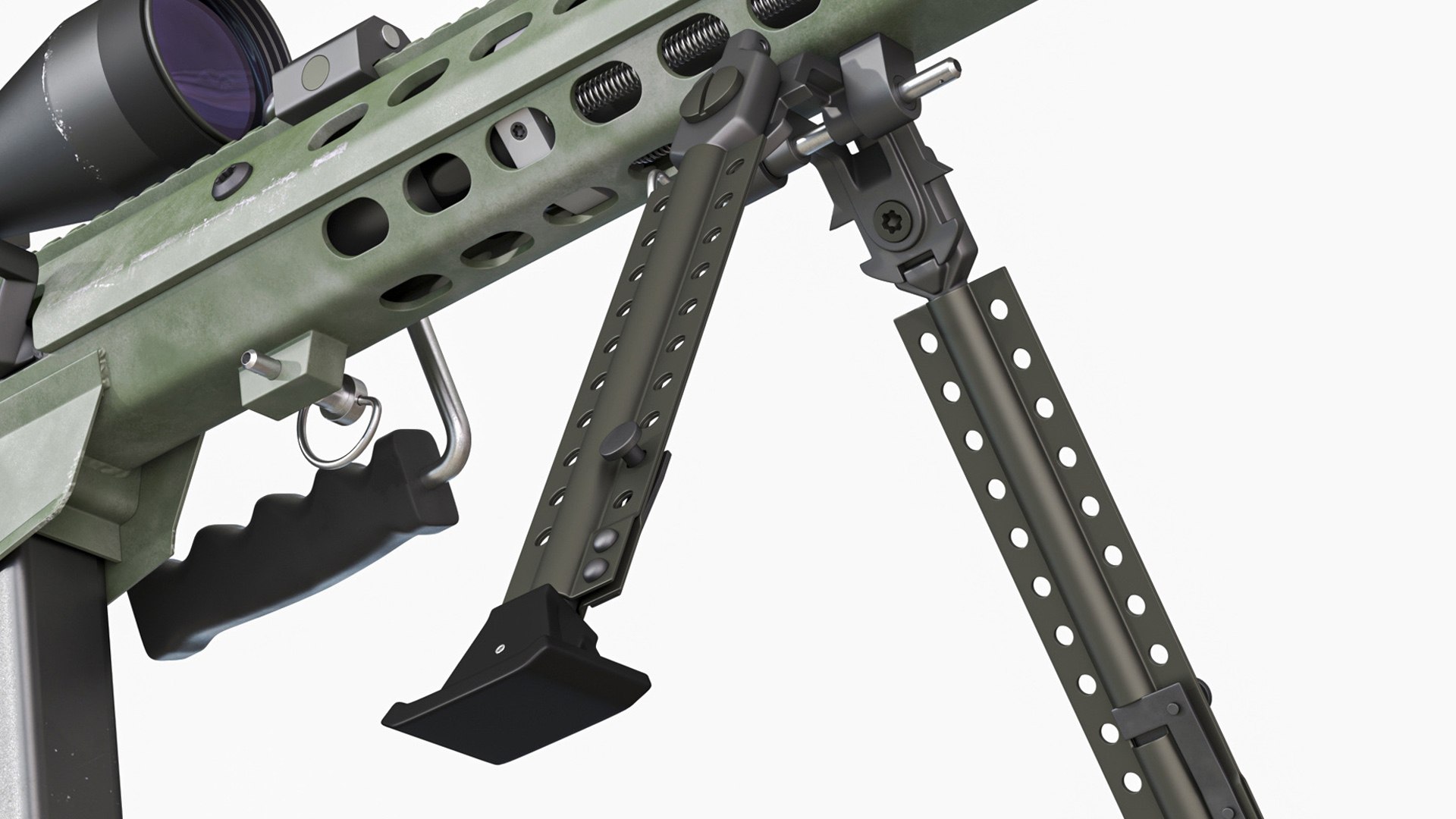 Tactical Sniper Rifle Barrett M107 With Scope 3D Model - TurboSquid 2382530