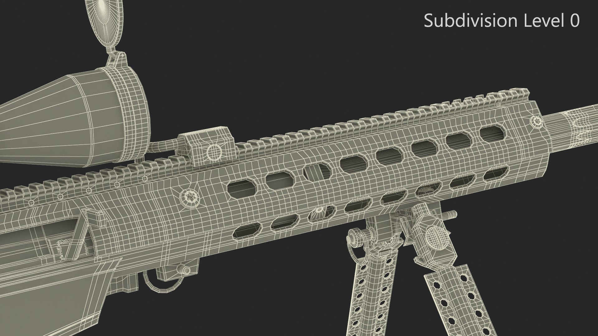 Tactical Sniper Rifle Barrett M107 With Scope 3D Model - TurboSquid 2382530