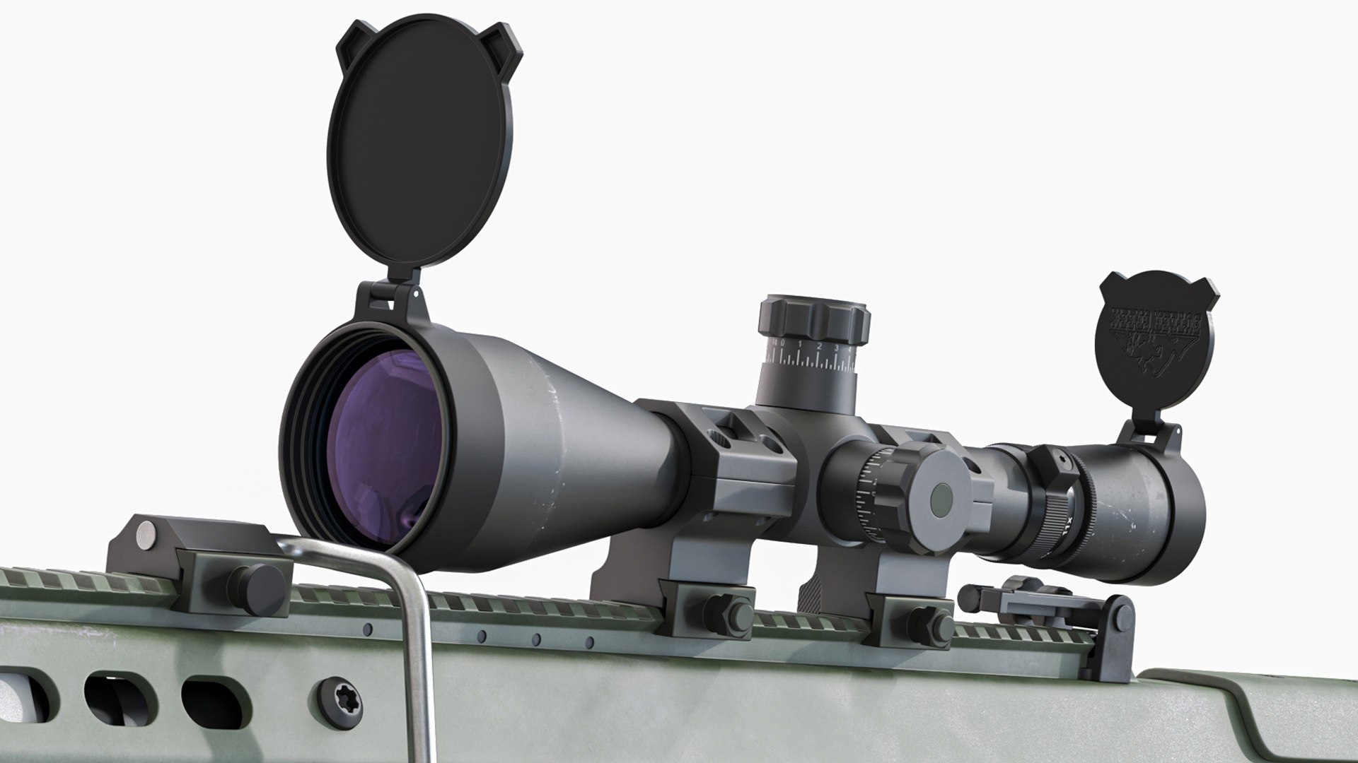 Tactical Sniper Rifle Barrett M107 With Scope 3D Model - TurboSquid 2382530