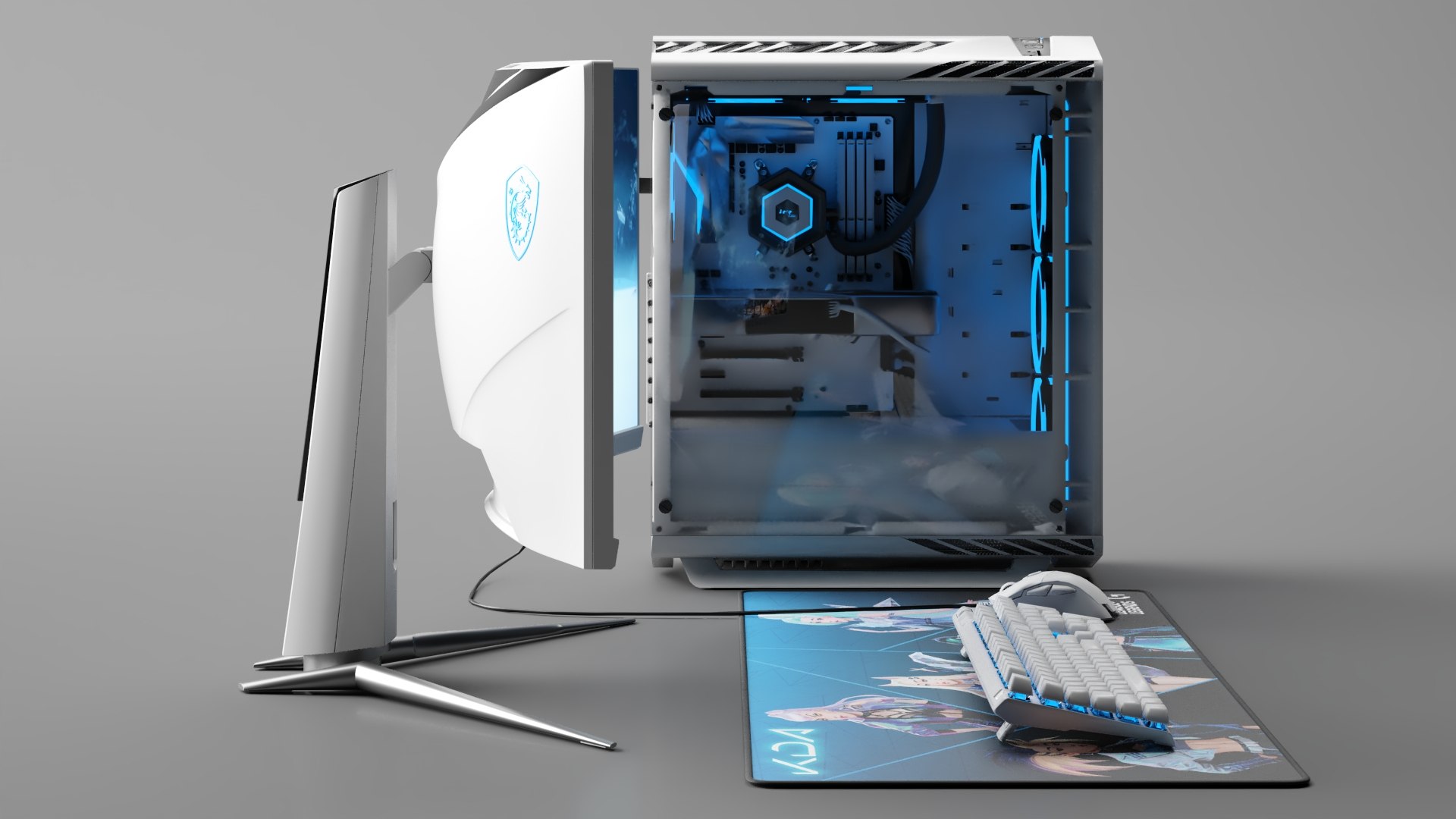 3D Model PC Gamer Set - TurboSquid 2315163