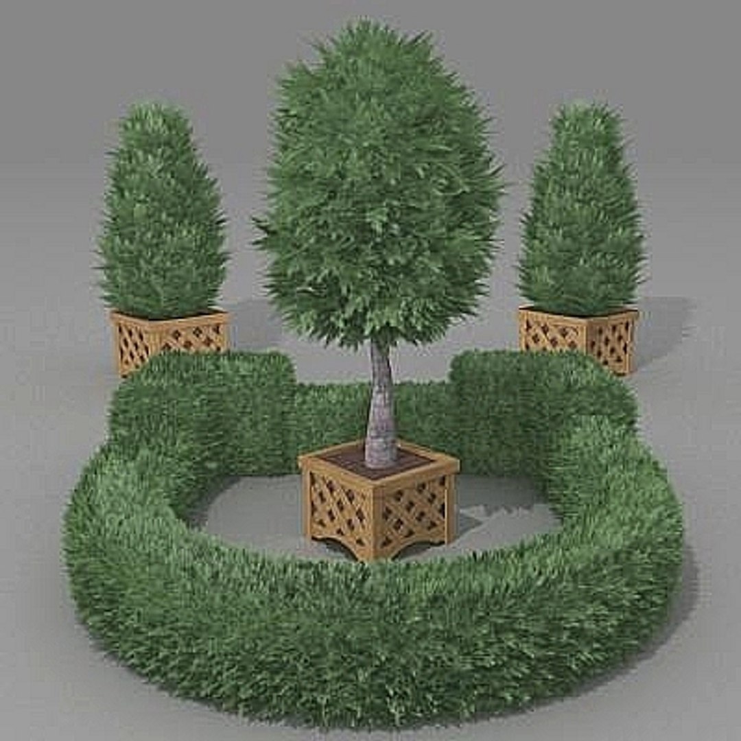 3d bush garden model