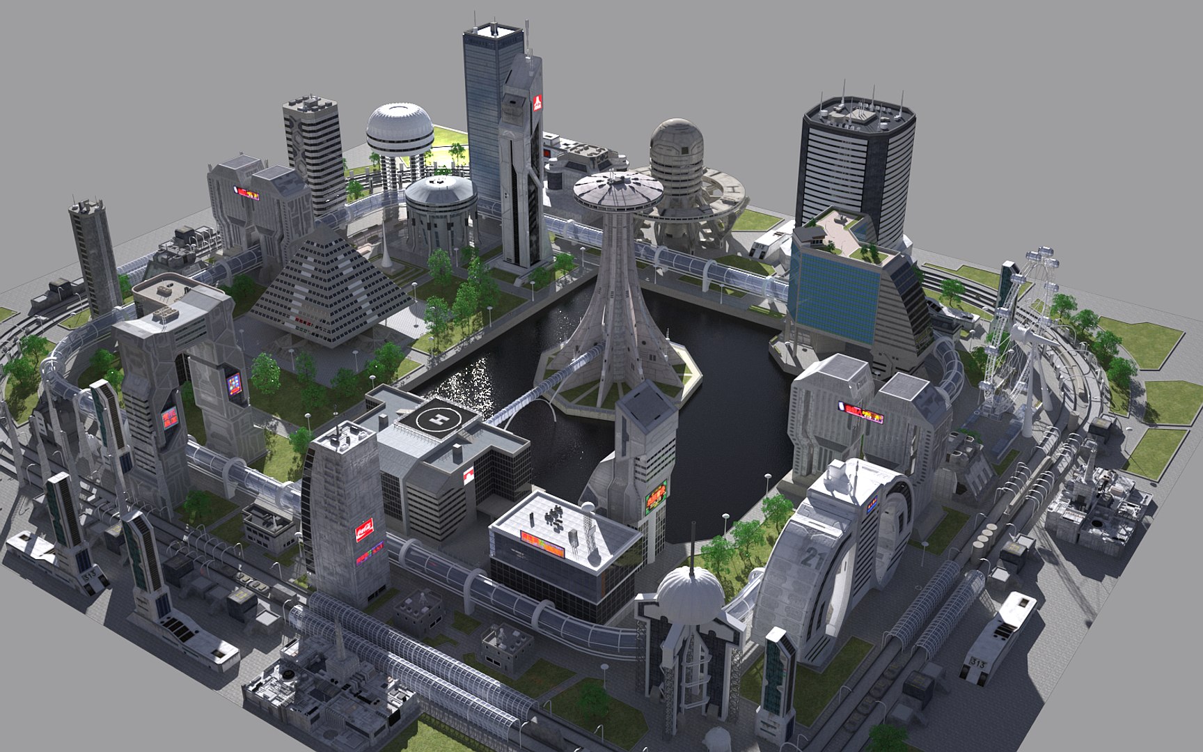 City Block 2 Model - TurboSquid 1299562
