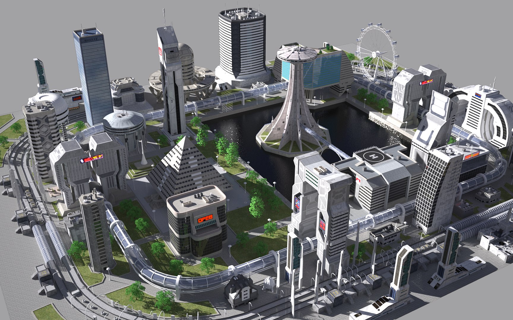 City Block 2 Model - TurboSquid 1299562