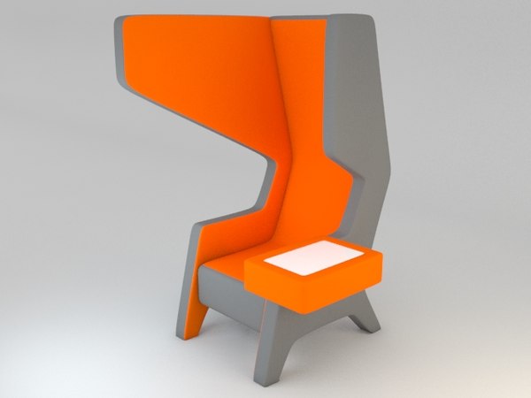 3d model ear chair