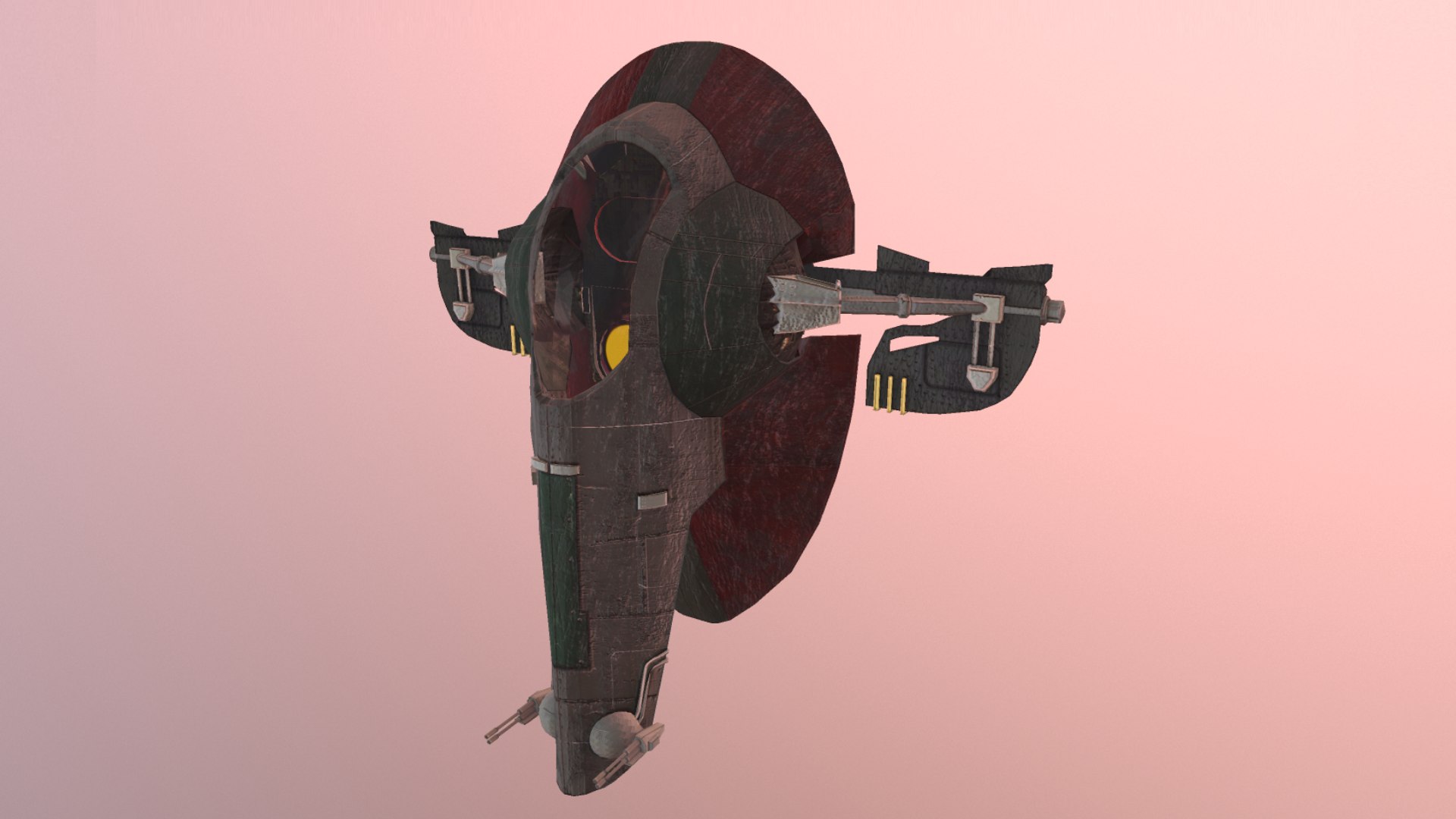 modelo 3d STAR WARS SLAVE-1 STARSHIP low-poly PBR - TurboSquid 1904980
