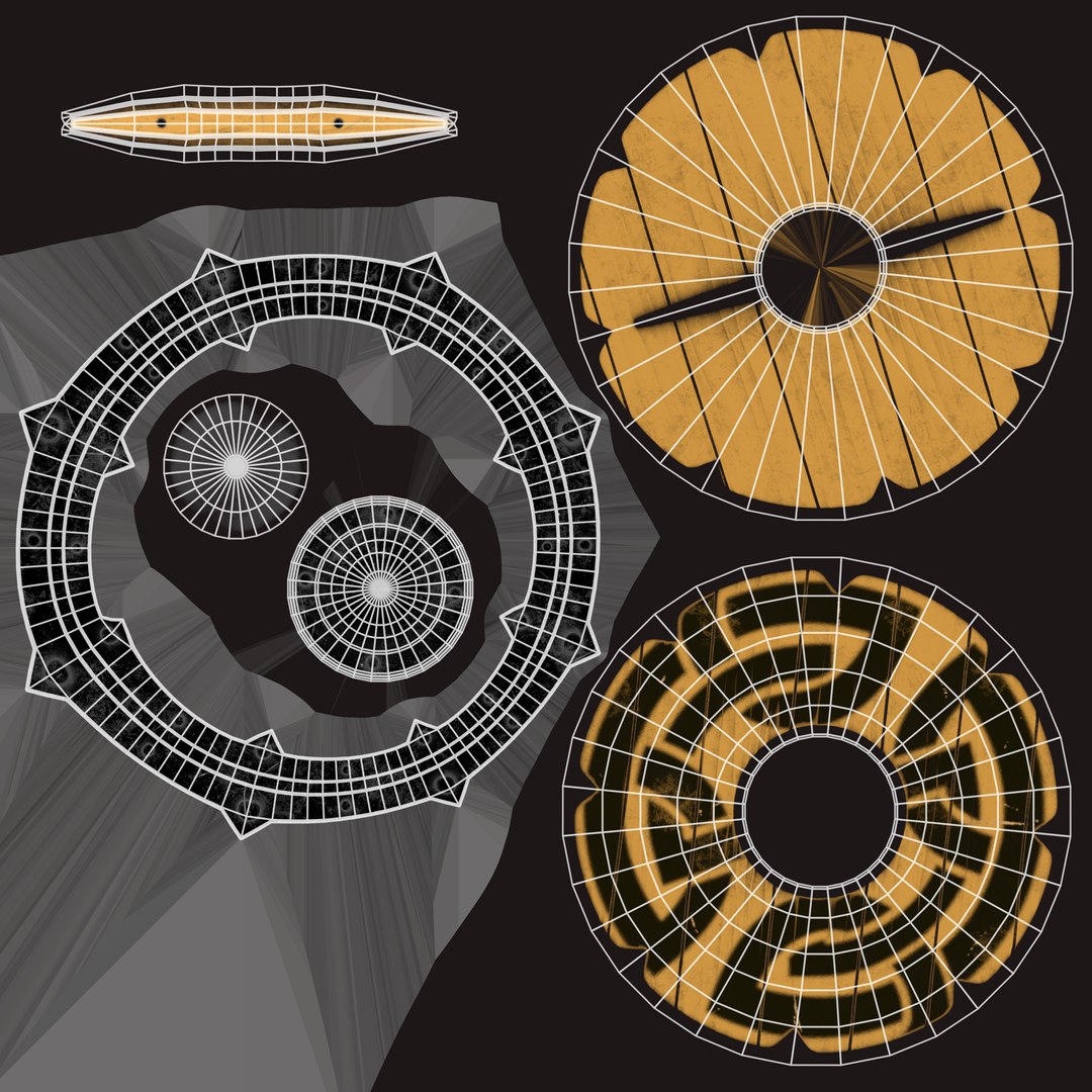 3D Model Yellow Viking Shield - TurboSquid 1739849