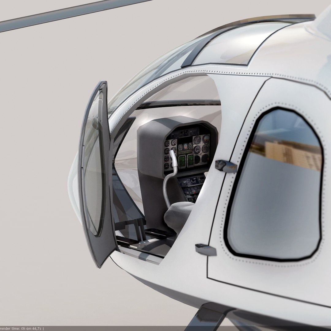 3d Md 530 Helicopter Interior